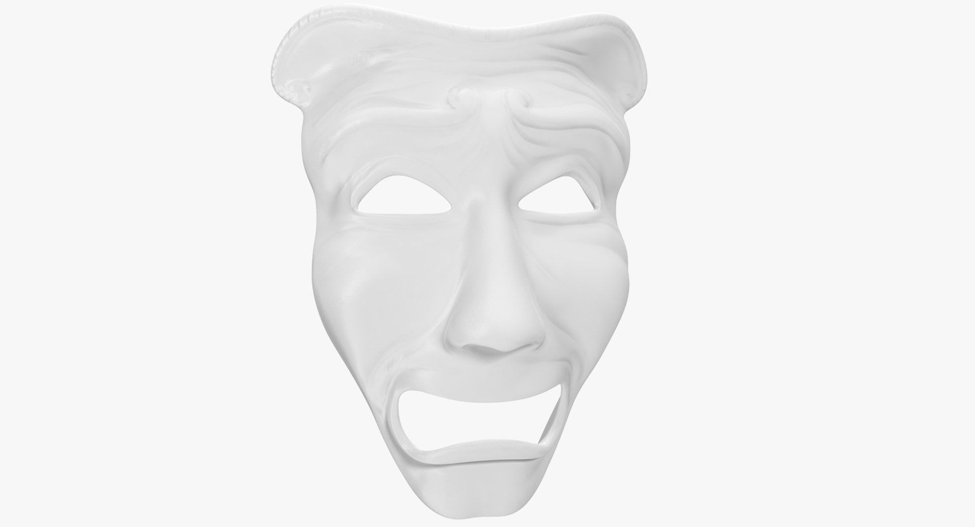 3D Tragedy Theatre Mask - TurboSquid 1292148