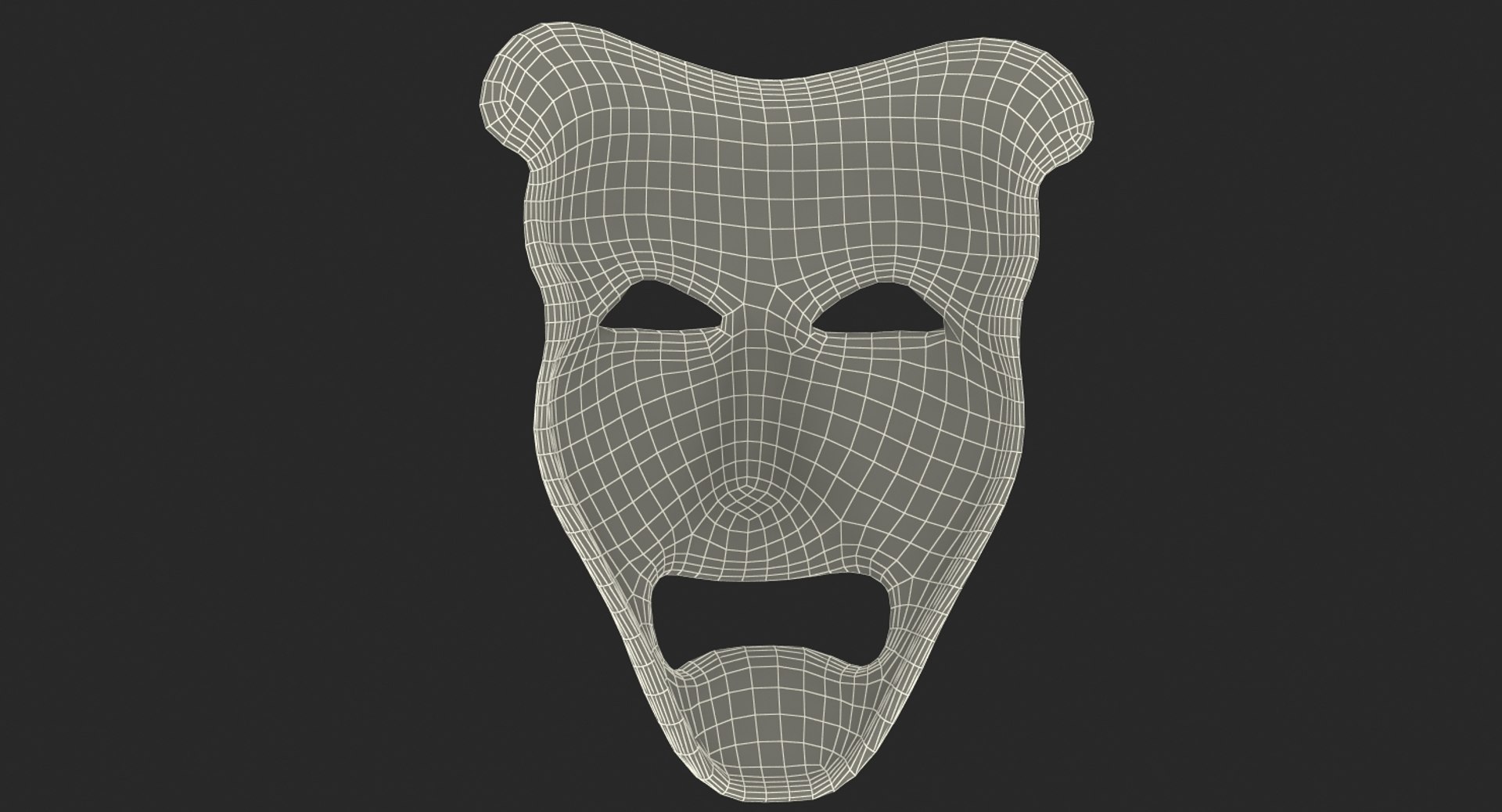 3D Tragedy Theatre Mask - TurboSquid 1292148