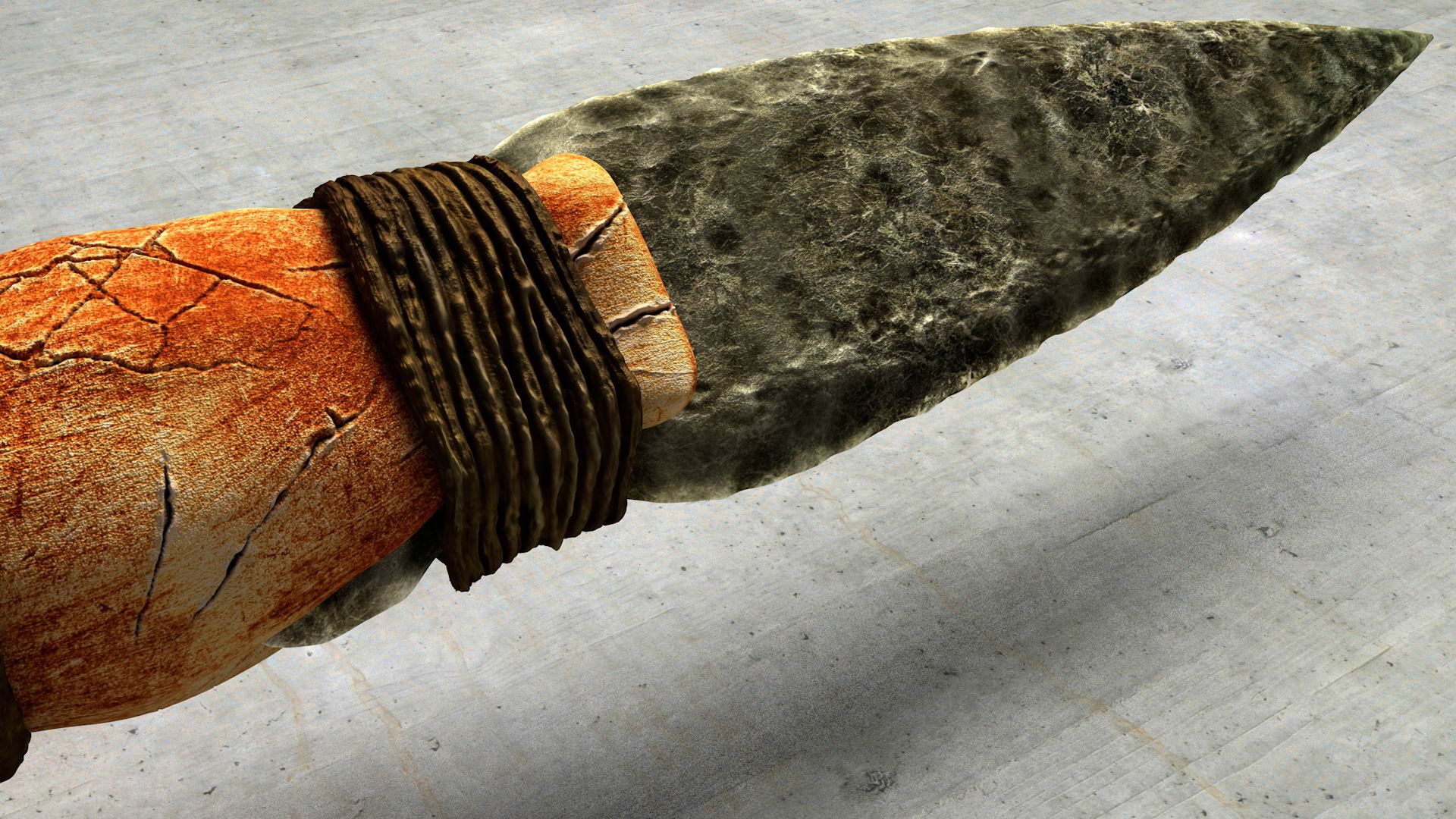 3D primeval stone dagger model - TurboSquid 1199850