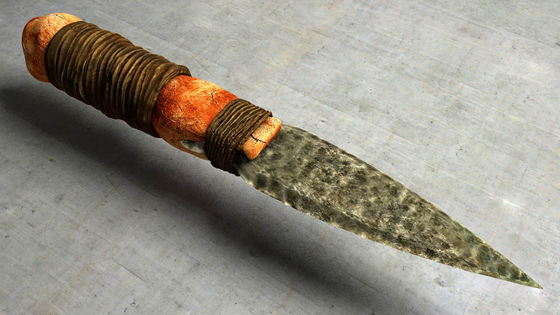 3D primeval stone dagger model - TurboSquid 1199850