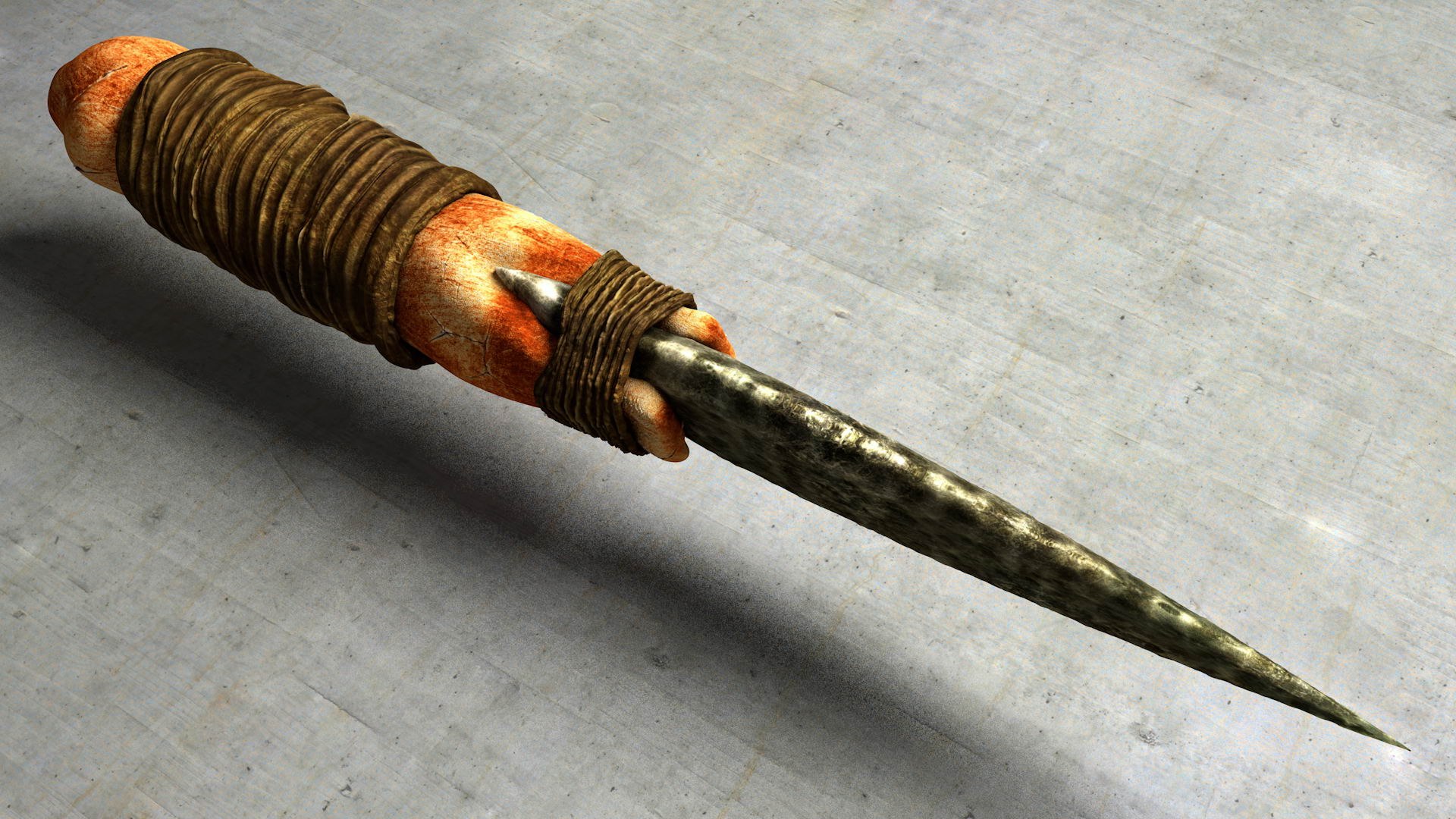 3D primeval stone dagger model - TurboSquid 1199850