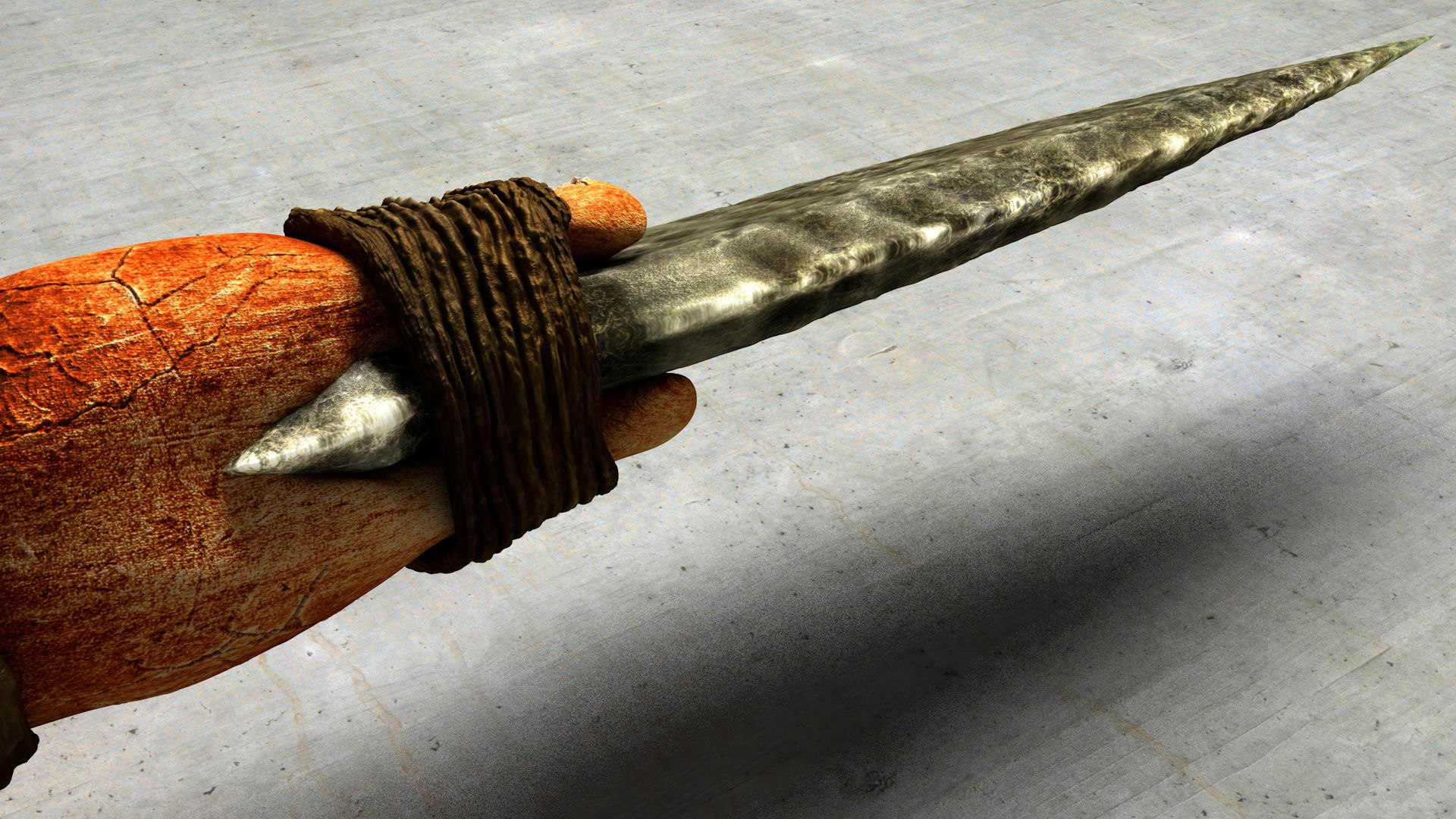3D primeval stone dagger model - TurboSquid 1199850