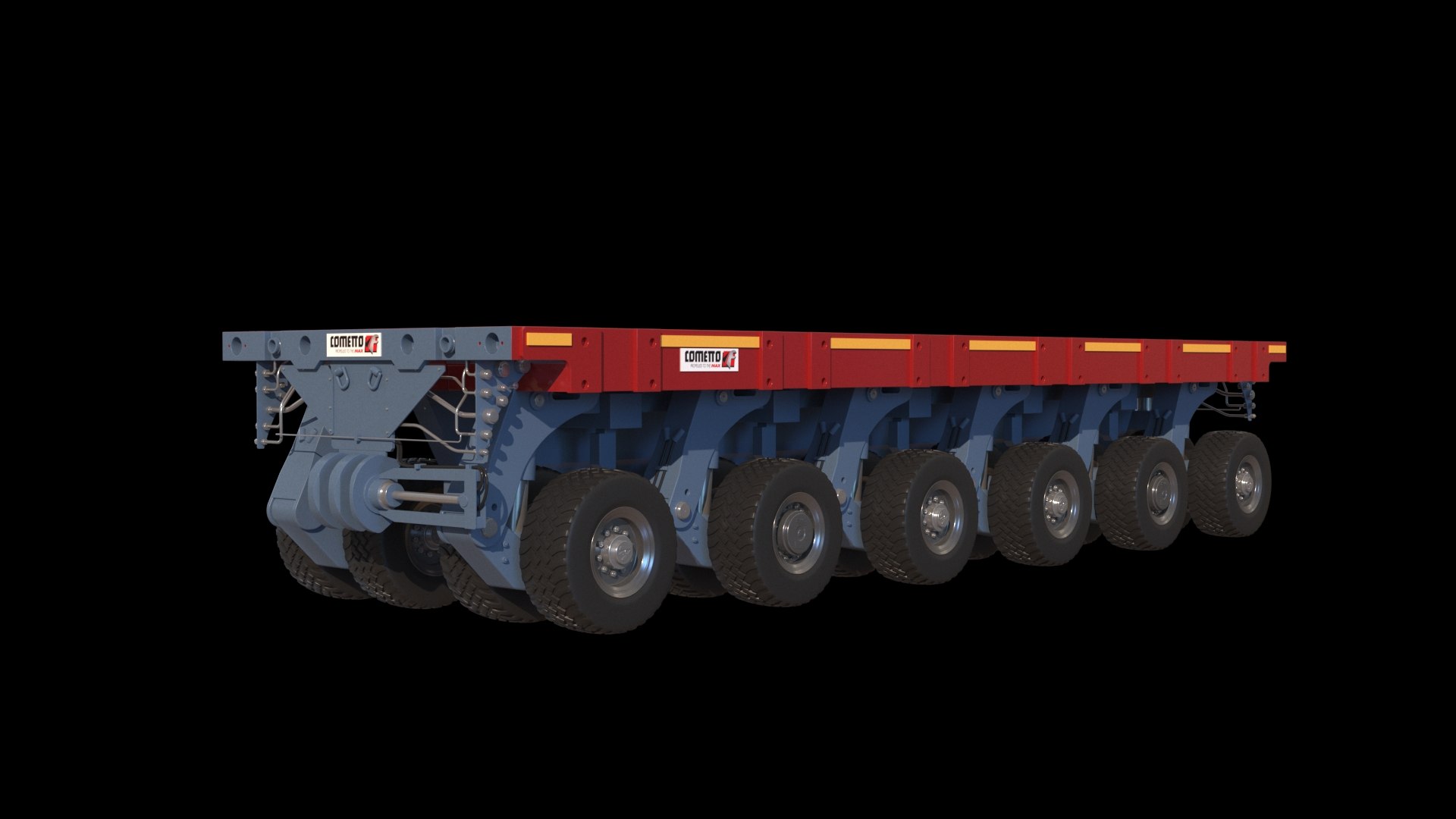 3D 6 Axle Lines Modular Transporter Cometto Model - TurboSquid 2088831