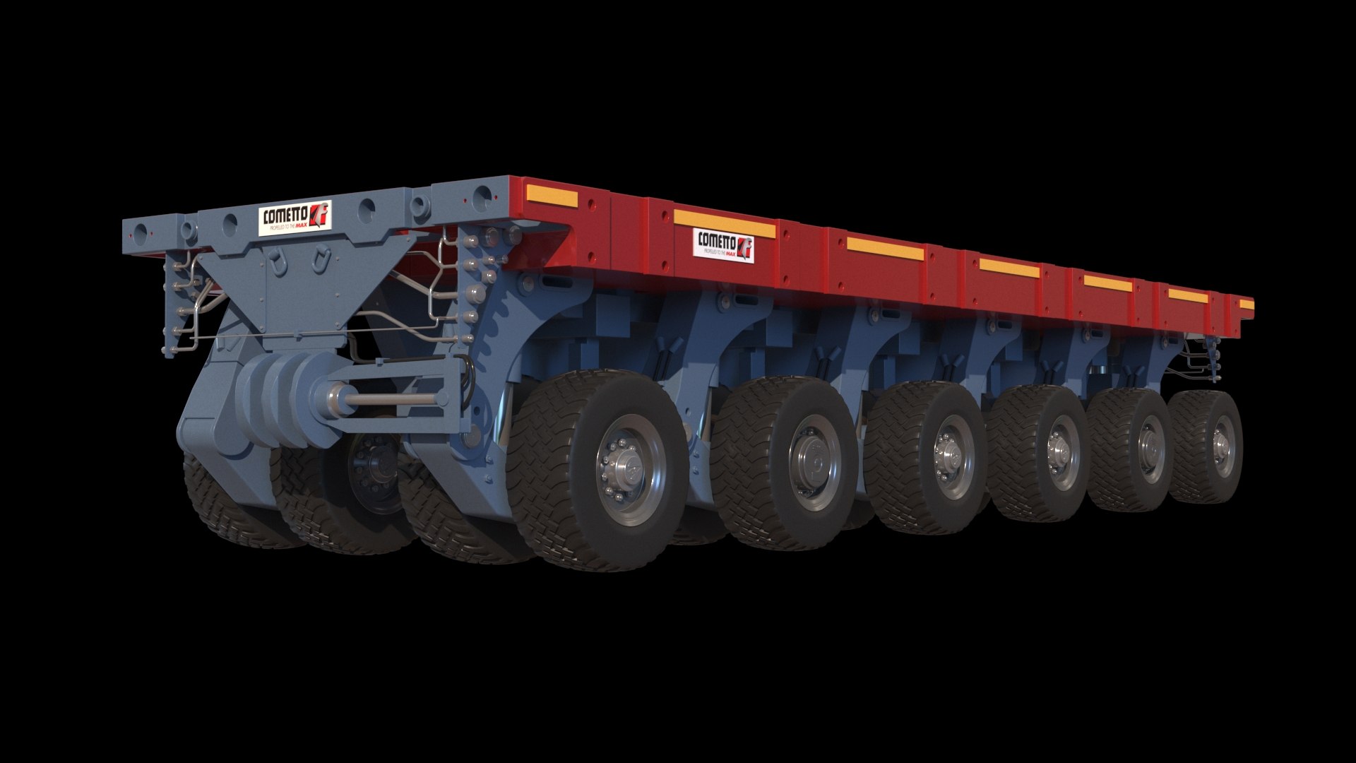 3D 6 Axle Lines Modular Transporter Cometto Model - TurboSquid 2088831