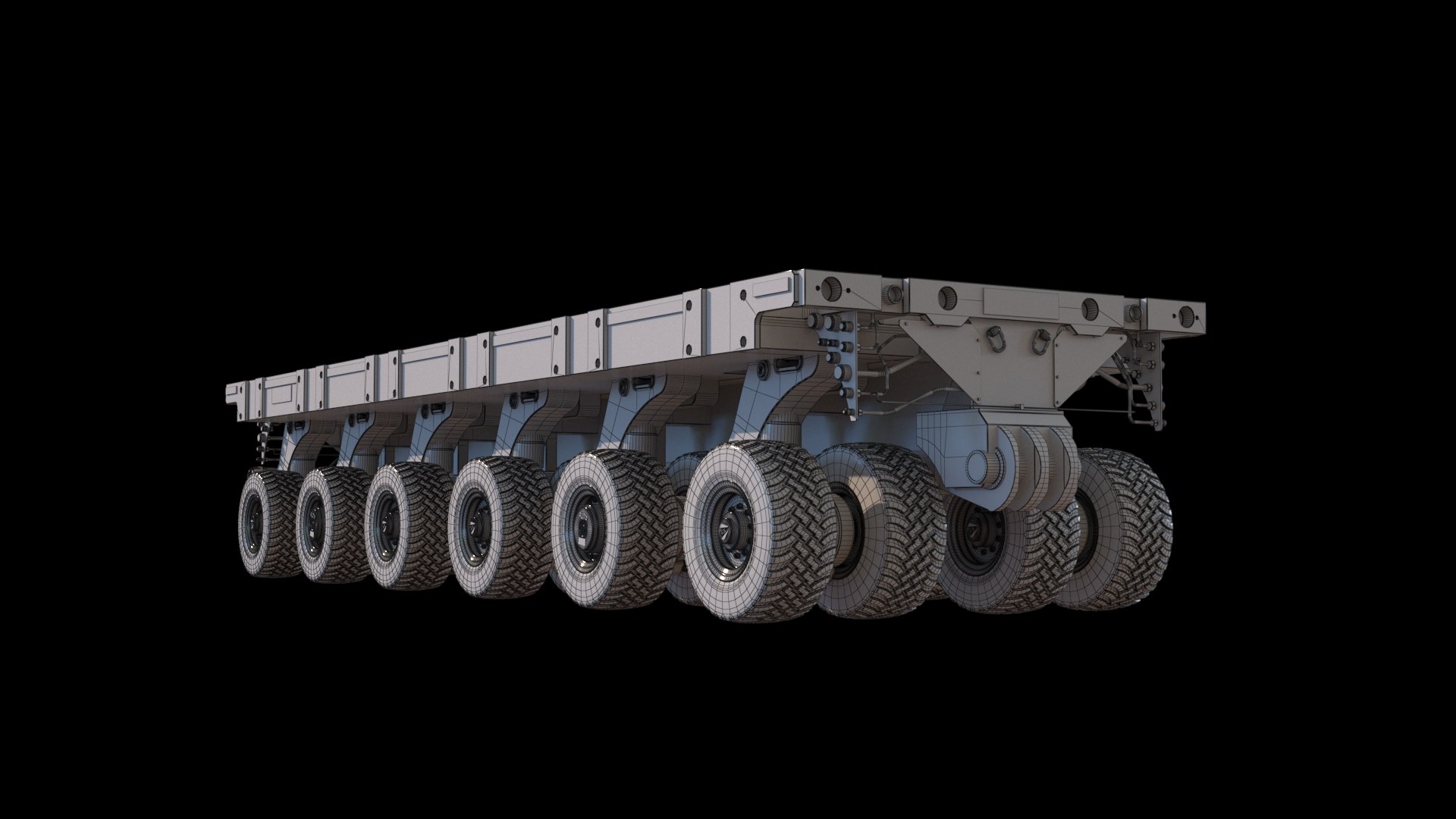 3D 6 Axle Lines Modular Transporter Cometto Model - TurboSquid 2088831