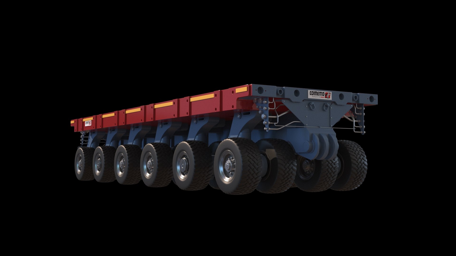 3D 6 Axle Lines Modular Transporter Cometto Model - TurboSquid 2088831