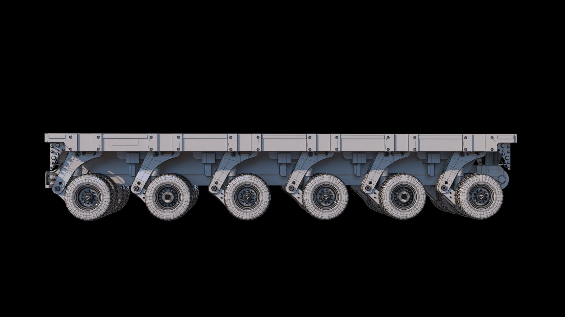 3D 6 Axle Lines Modular Transporter Cometto Model - TurboSquid 2088831