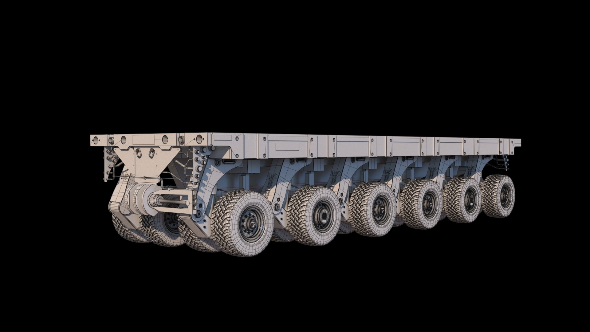 3D 6 Axle Lines Modular Transporter Cometto Model - TurboSquid 2088831