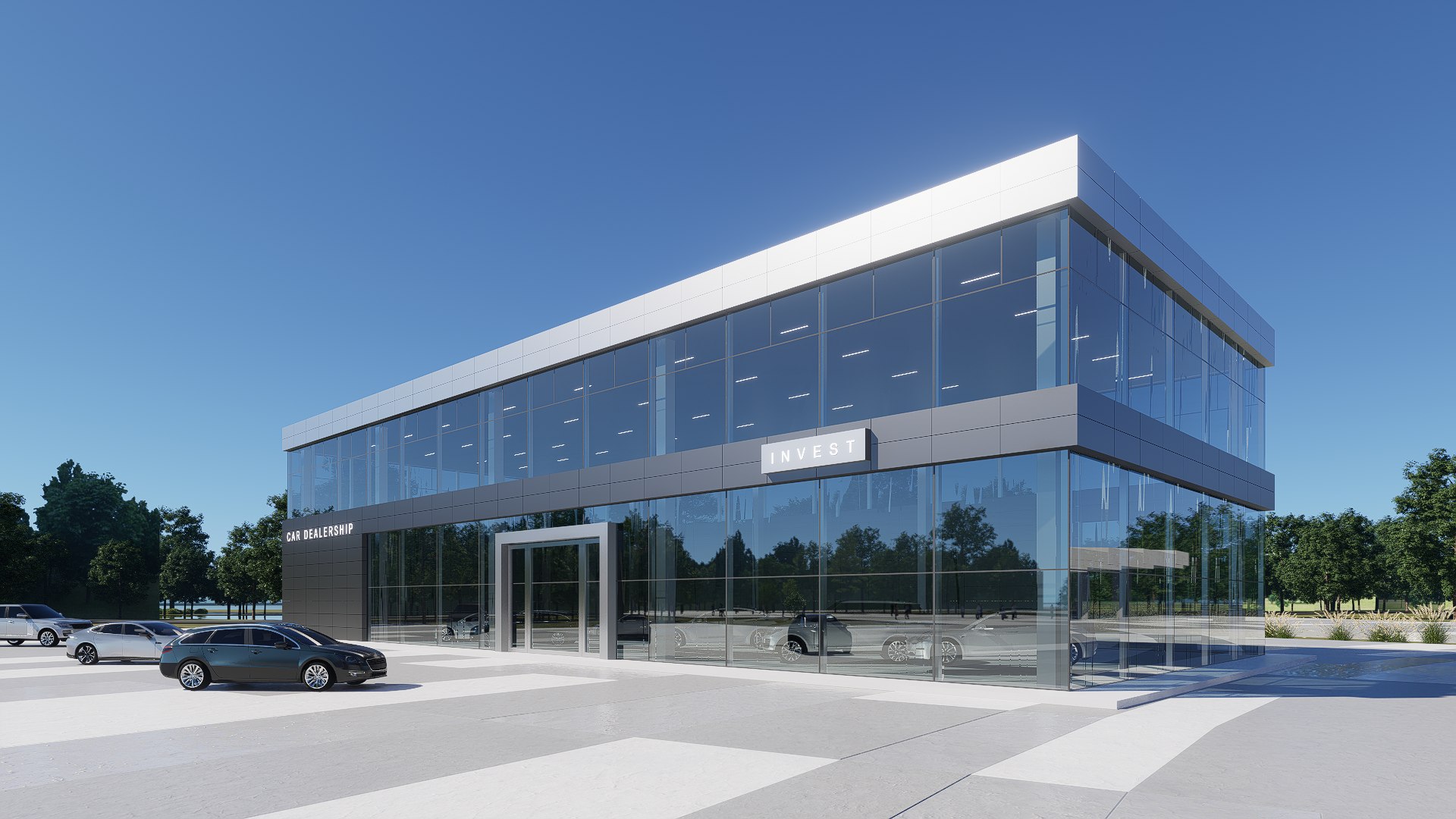 Car Dealership 3D Model - TurboSquid 2373347