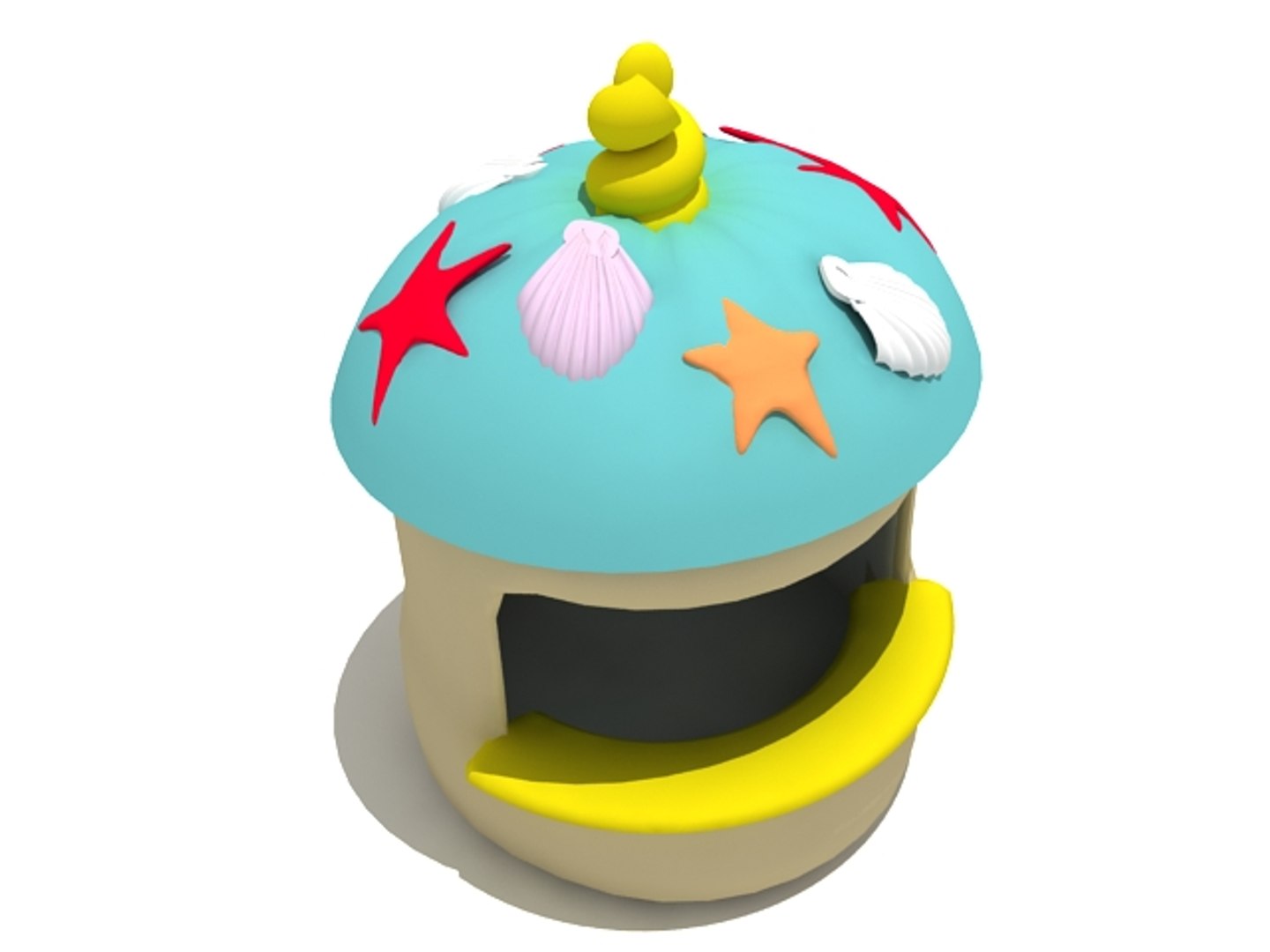 3d Cartoonish Hut Model