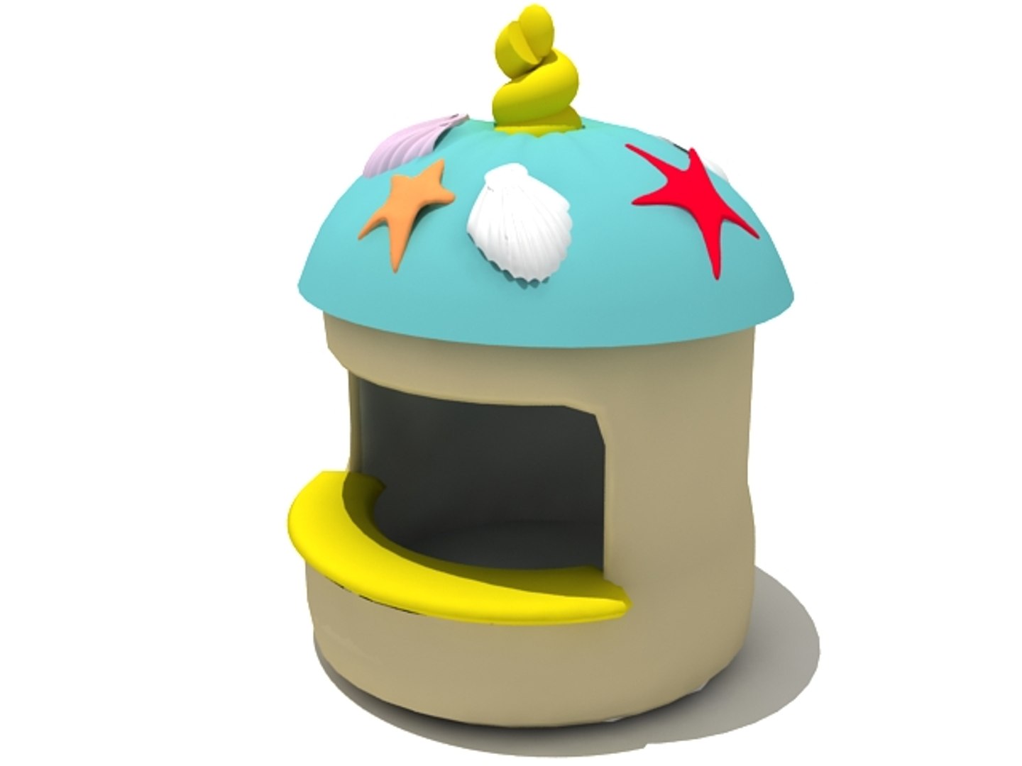 3d Cartoonish Hut Model