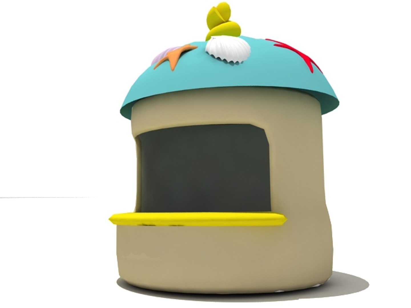 3d Cartoonish Hut Model