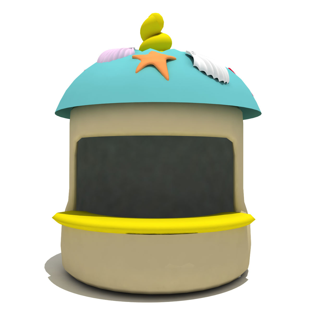 3d Cartoonish Hut Model