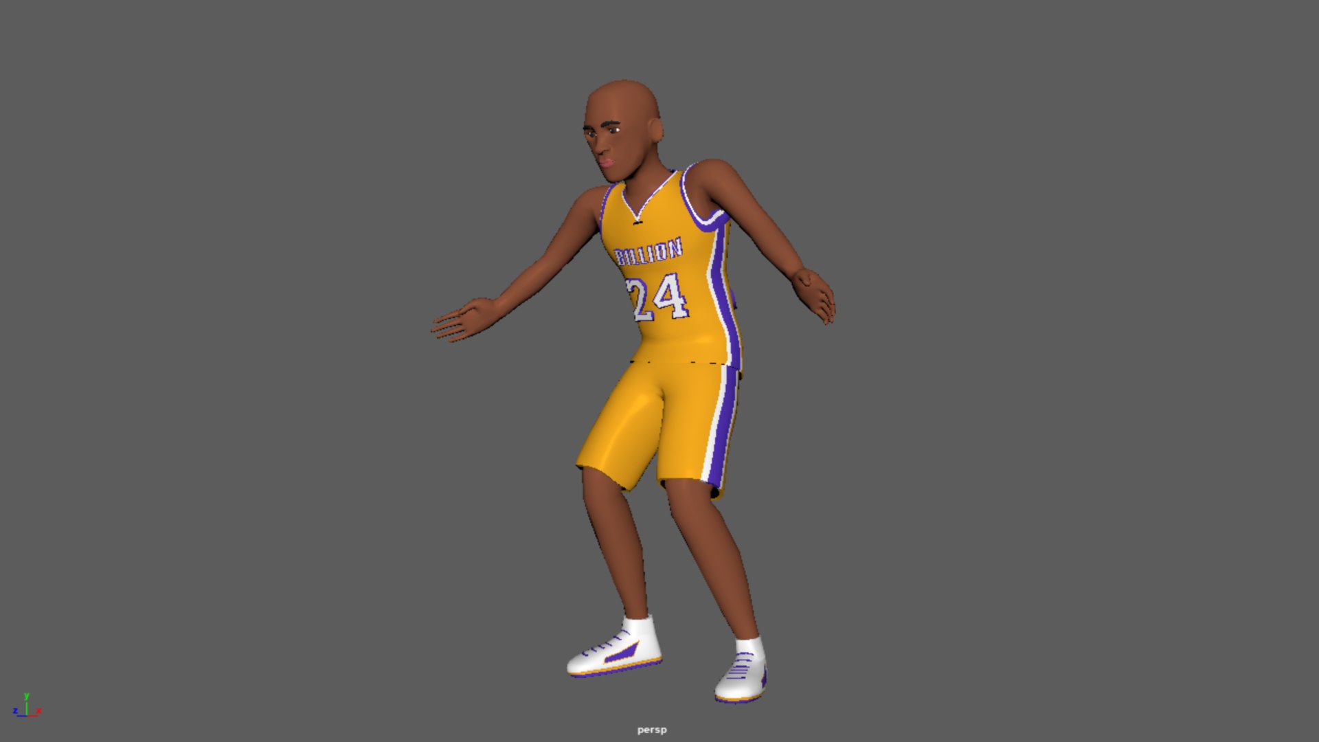 Basketball Right Left Defense Animation with Character 3D model ...