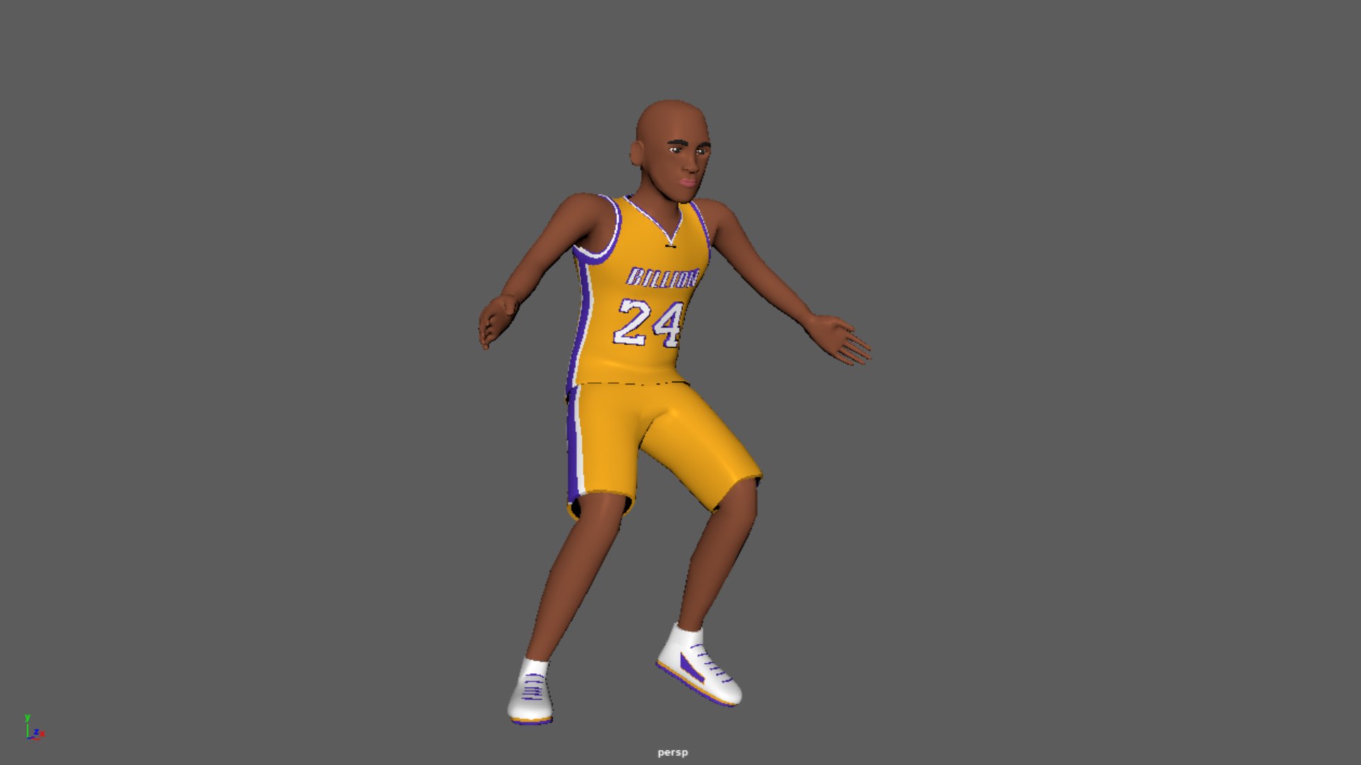 Basketball Right Left Defense Animation with Character 3D model ...