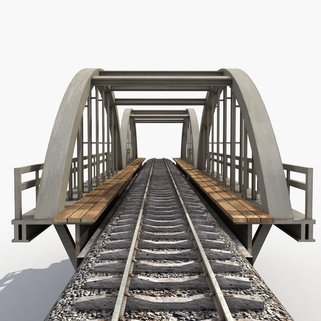 3d modeled railway bridge model