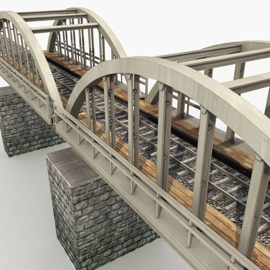 3d modeled railway bridge model