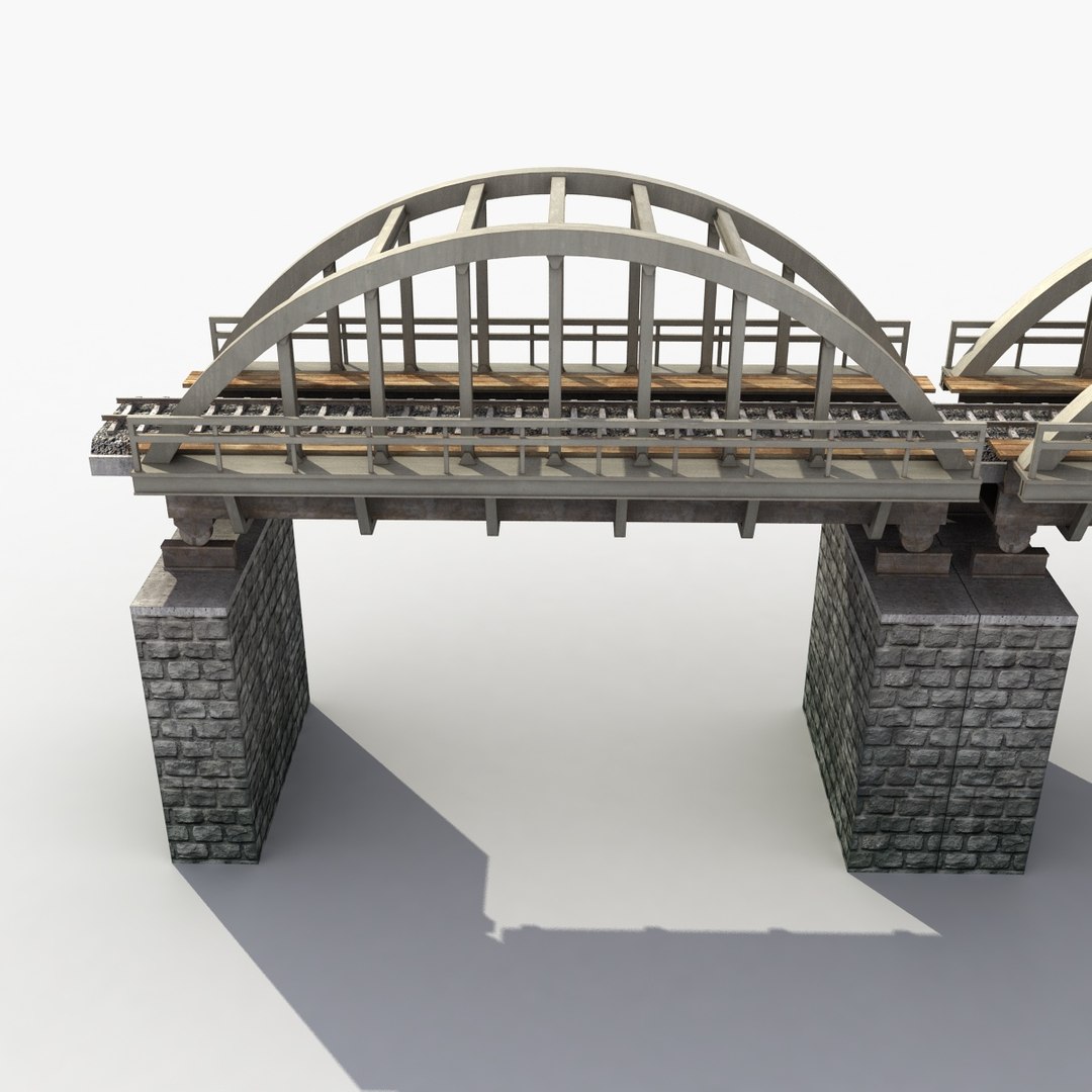 3d modeled railway bridge model