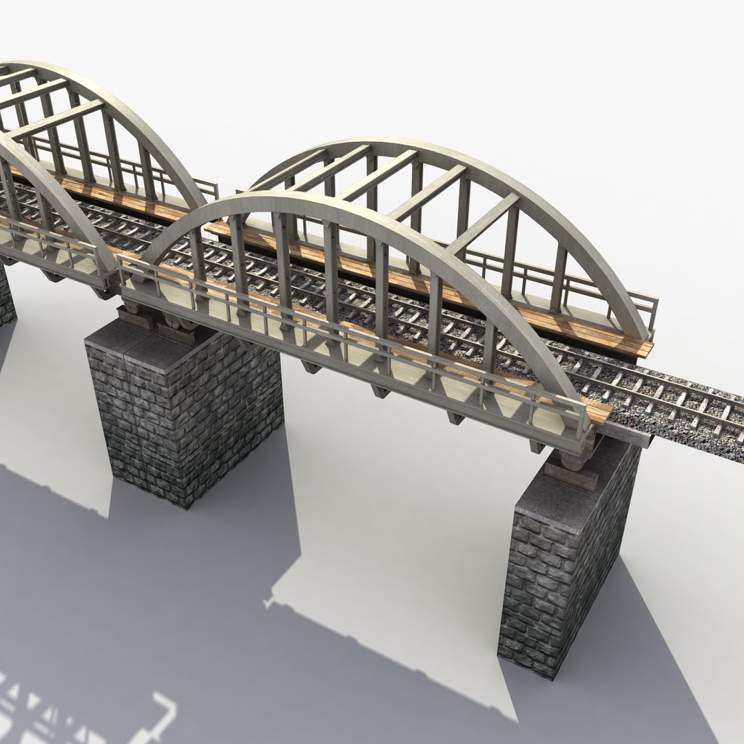 3d modeled railway bridge model