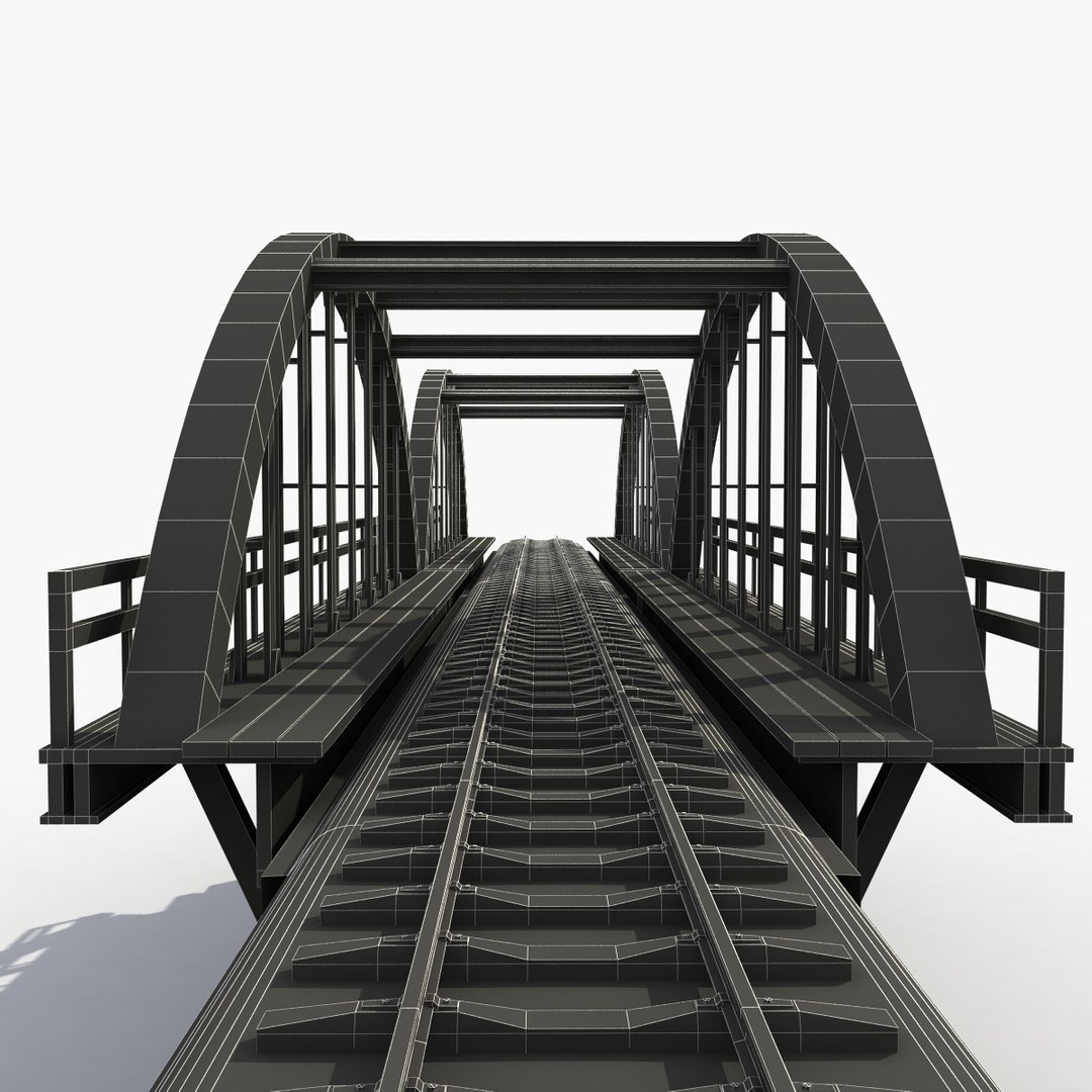 3d modeled railway bridge model
