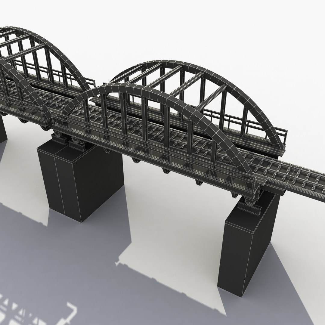 3d modeled railway bridge model