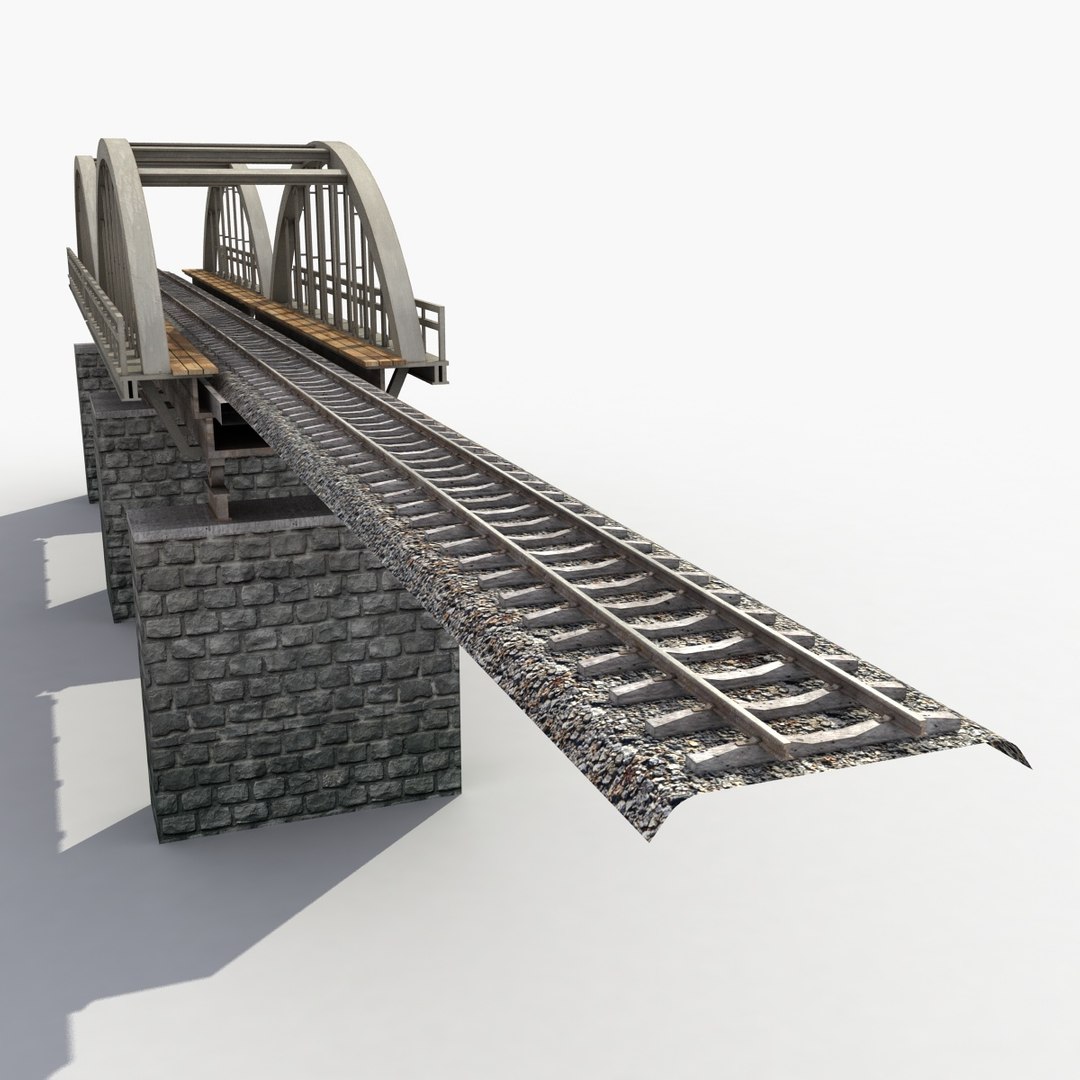 3d modeled railway bridge model
