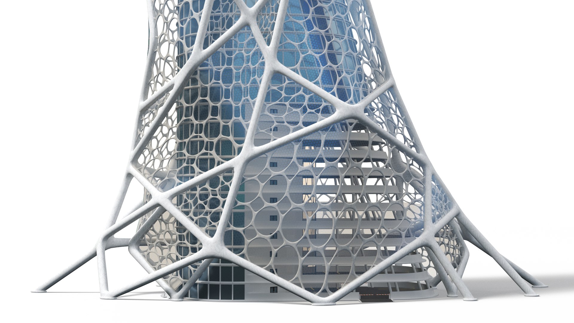 Futuristic Bionic Skyscraper 3D Model - TurboSquid 2240419