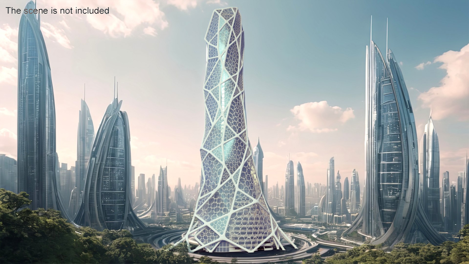 Futuristic Bionic Skyscraper 3D Model - TurboSquid 2240419