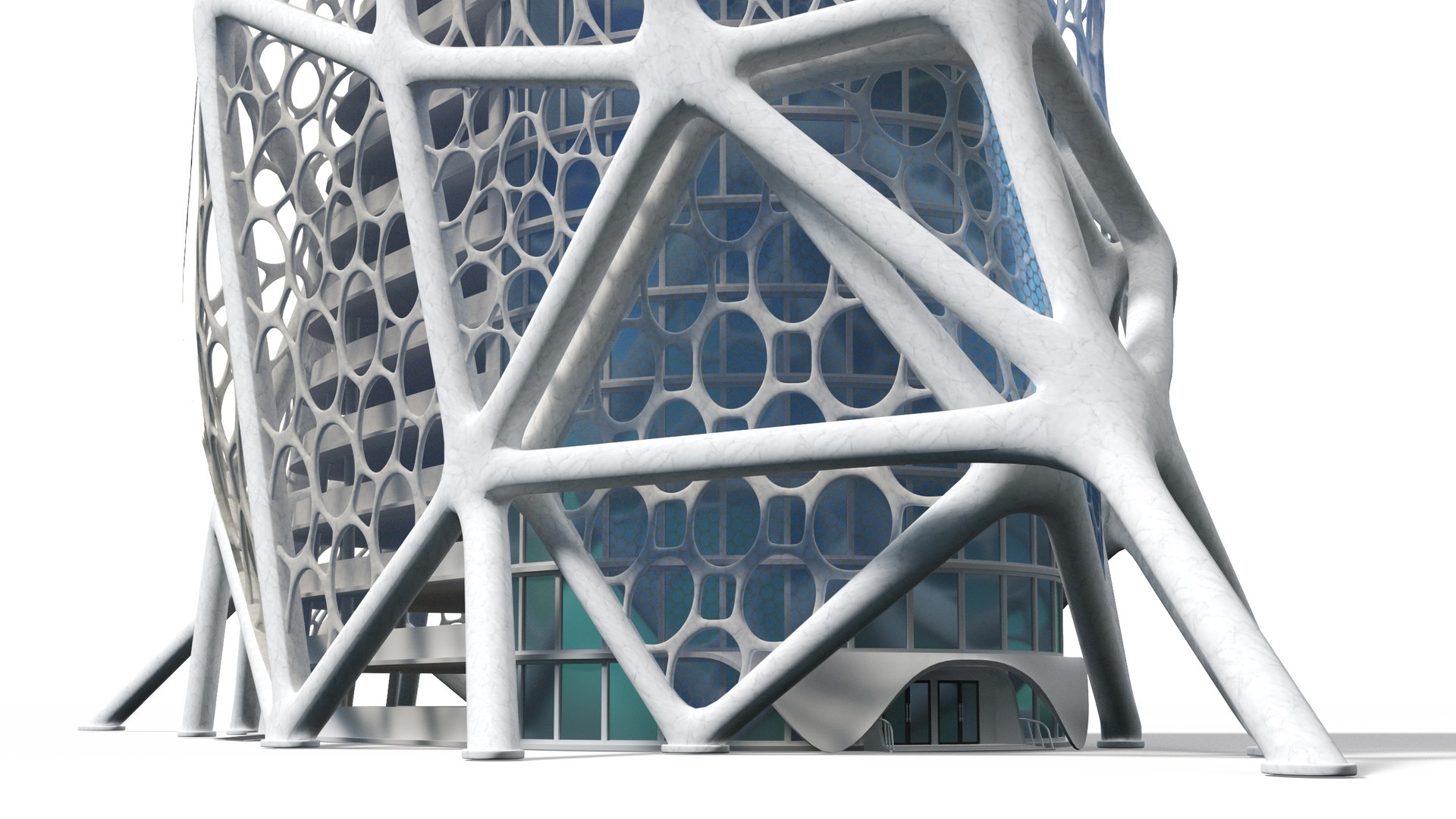 Futuristic Bionic Skyscraper 3D Model - TurboSquid 2240419
