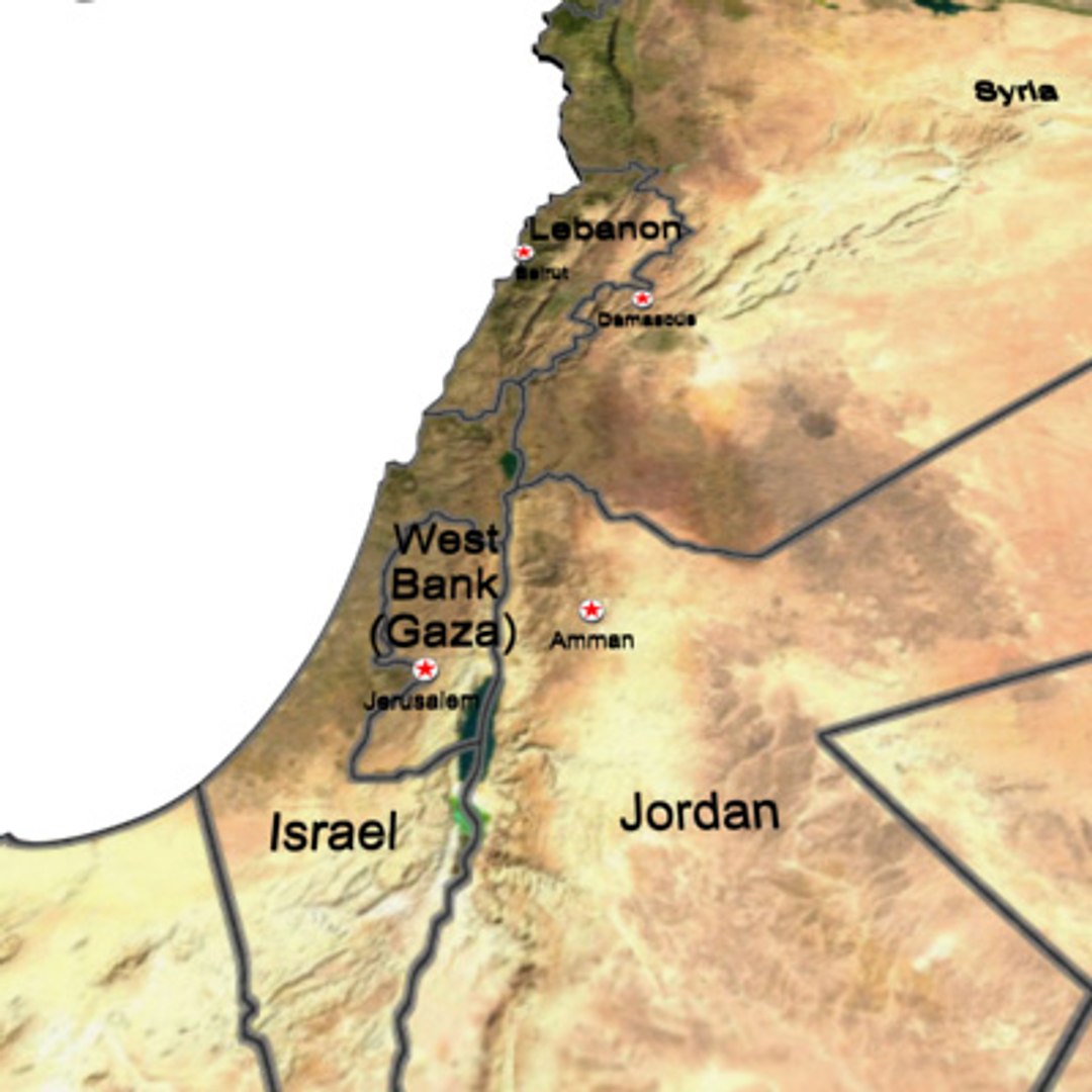 Topographic Middle East 3d Model