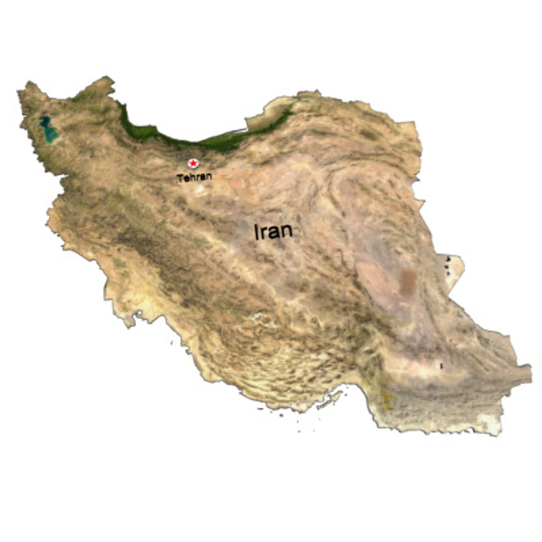 Topographic Middle East 3d Model