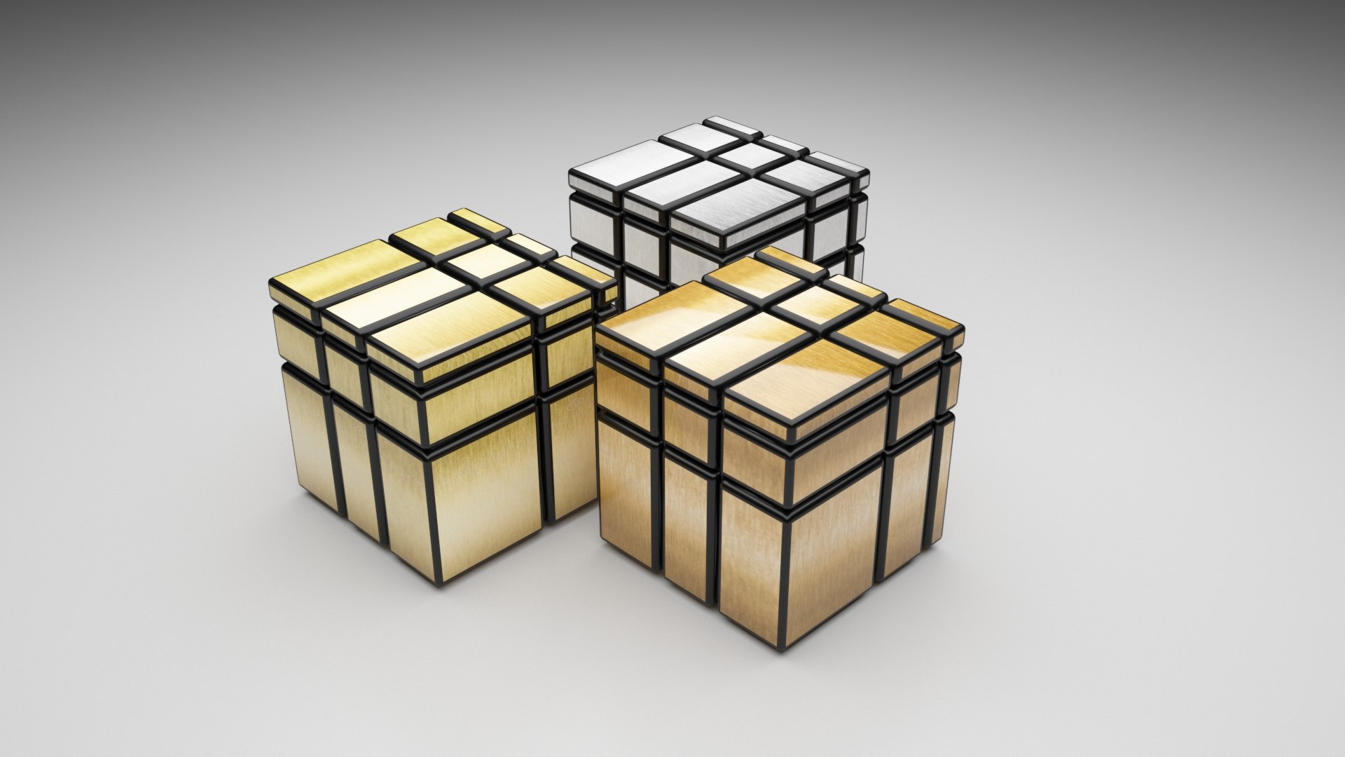 3D Mirror Cubes Set Model - TurboSquid 1748436
