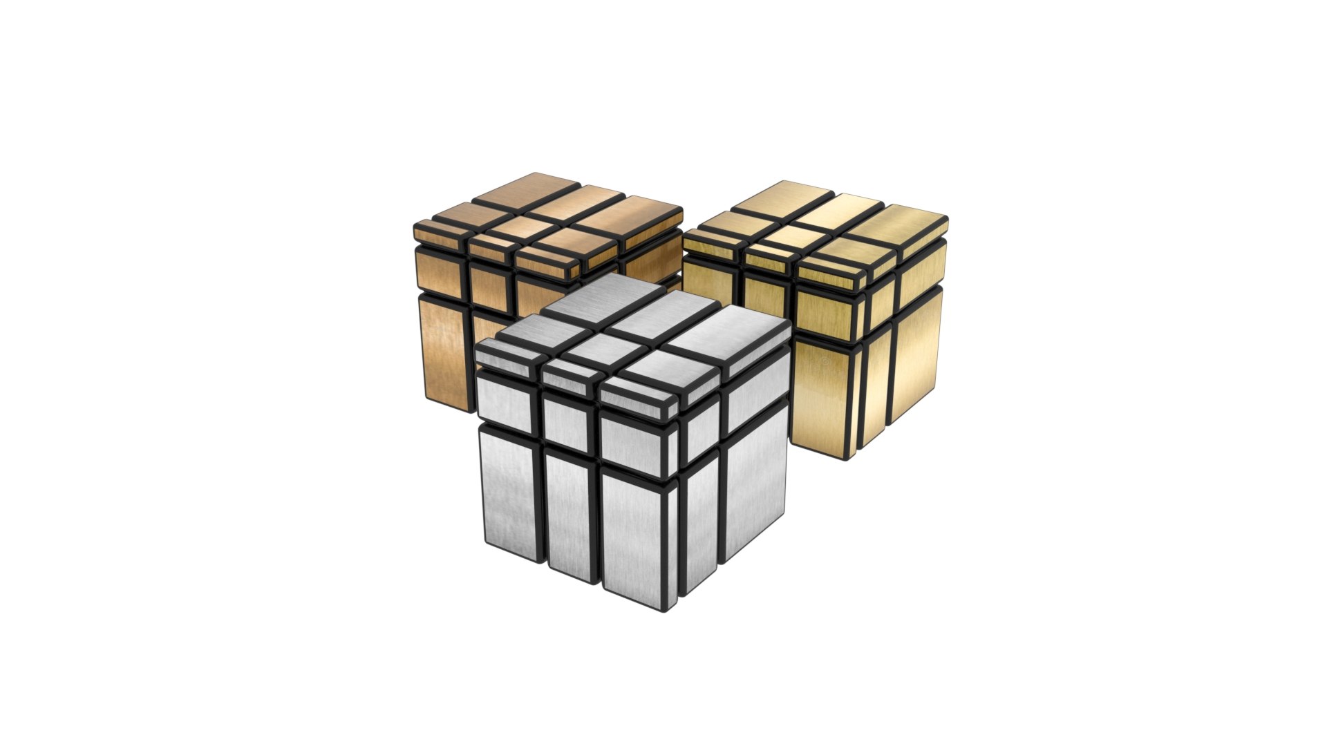 3D Mirror Cubes Set Model - TurboSquid 1748436