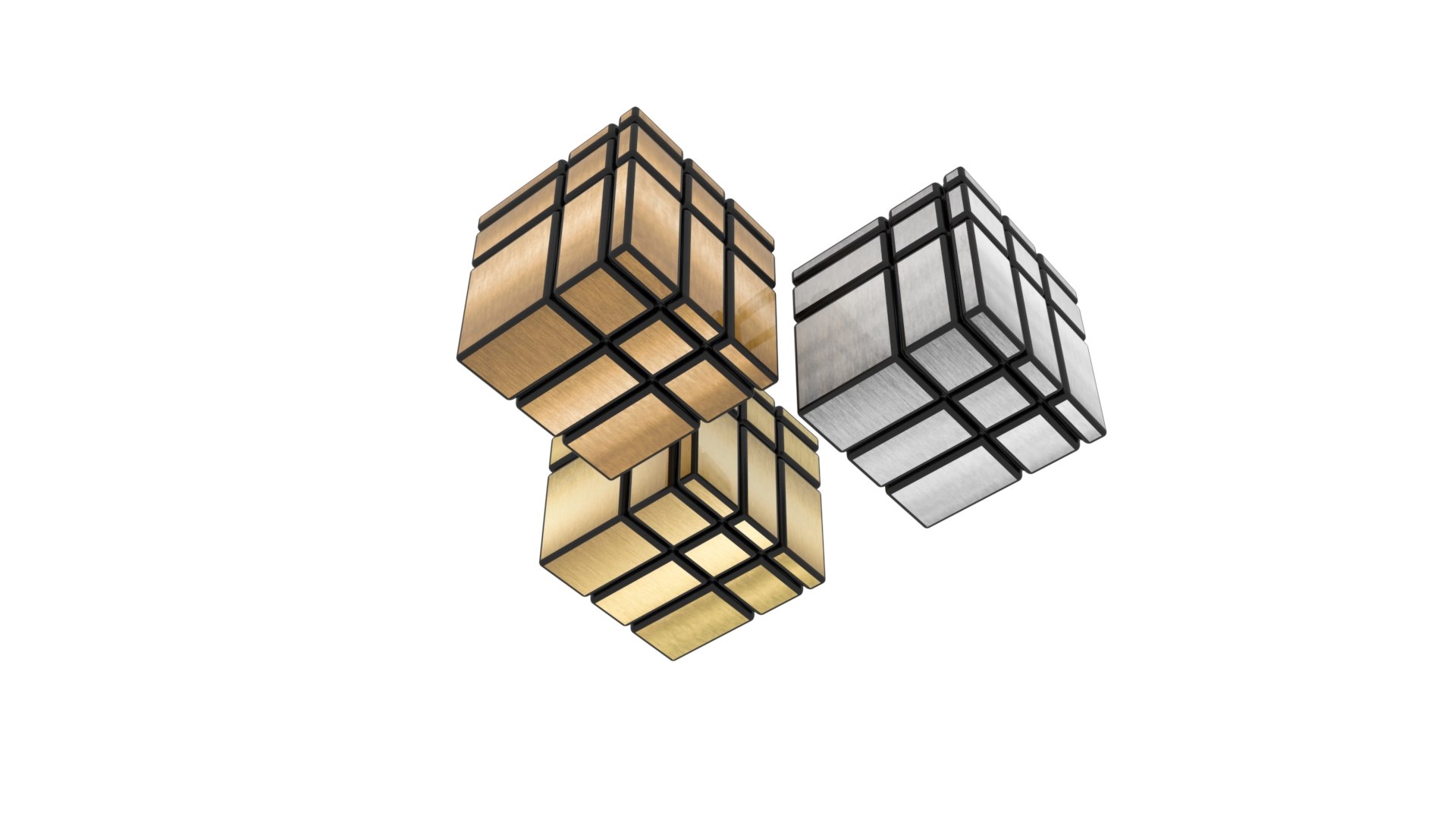 3D Mirror Cubes Set Model - TurboSquid 1748436