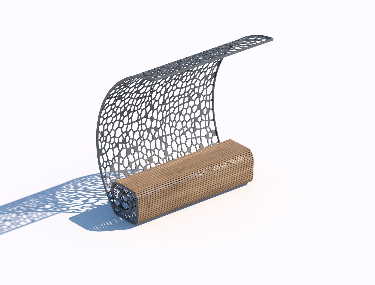Parametric wooden bench abstract 3D - TurboSquid 1643388