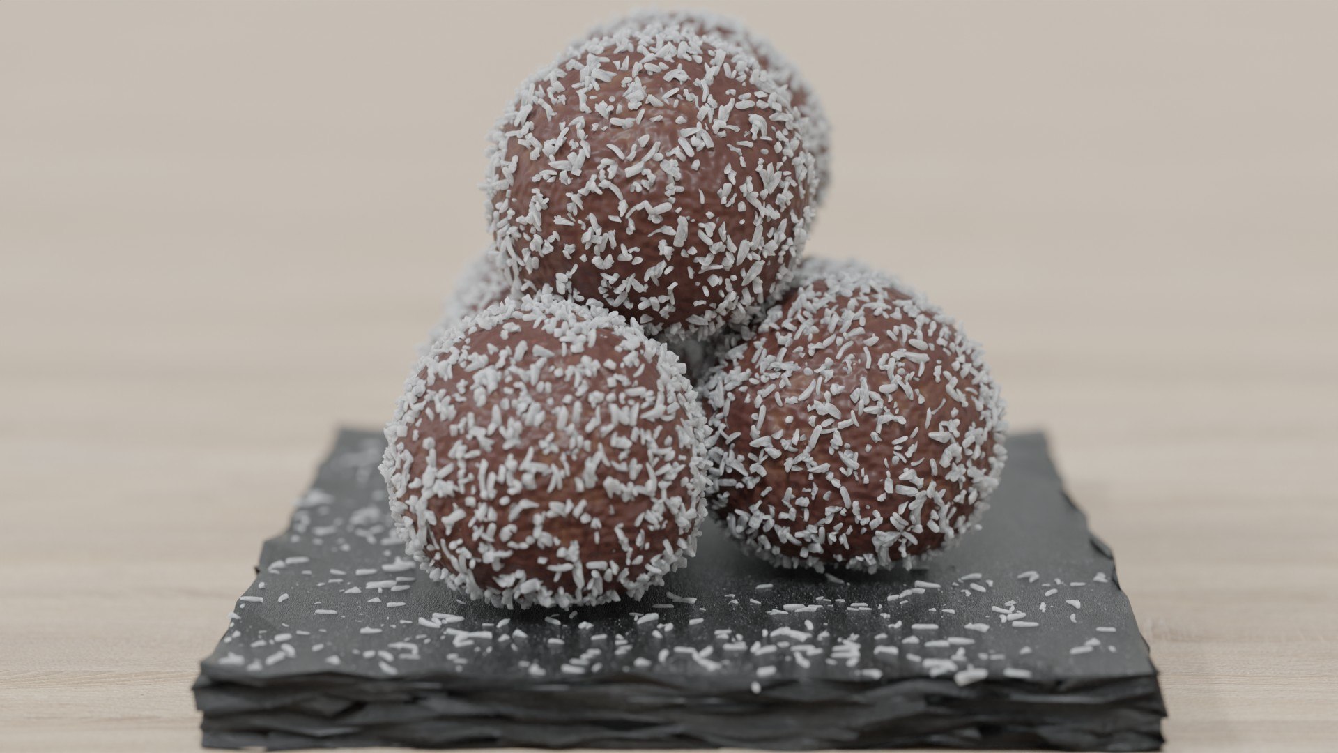 Coconut balls model - TurboSquid 1929500