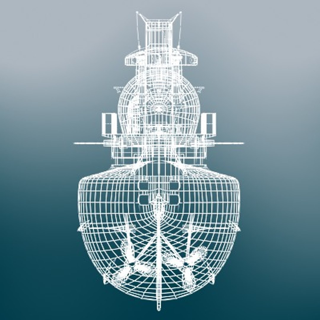 3d French Submarine Surcouf Ww2