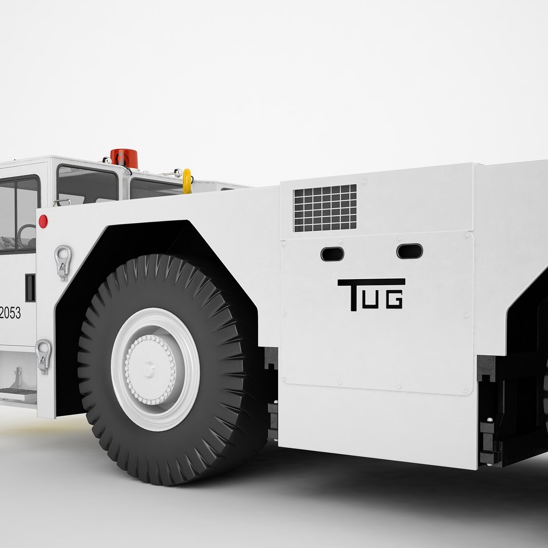 3d aircraft tractor tug