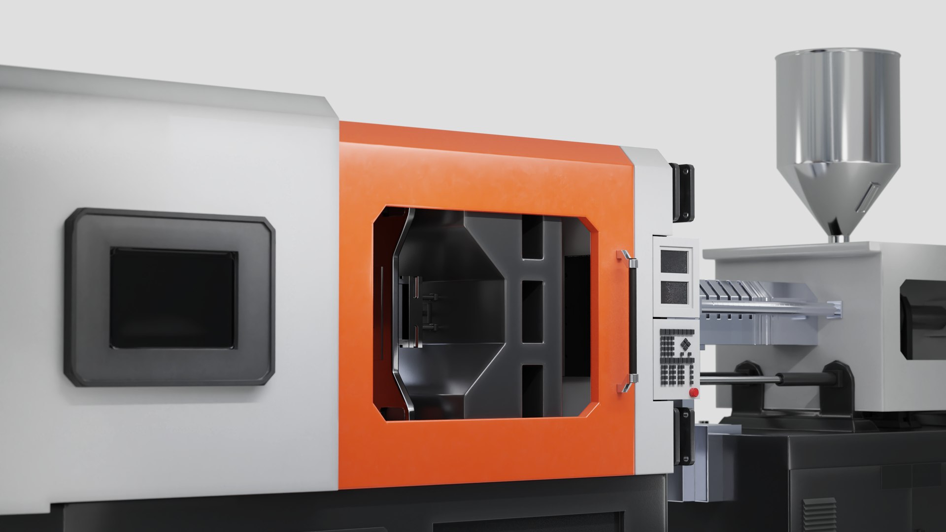 3D CNC Plastic Injection Molding Machine ready for animation ...