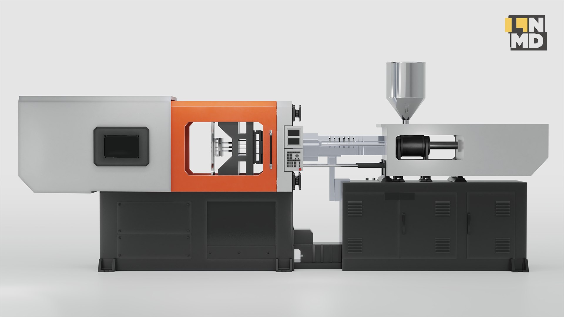 3D CNC Plastic Injection Molding Machine ready for animation ...