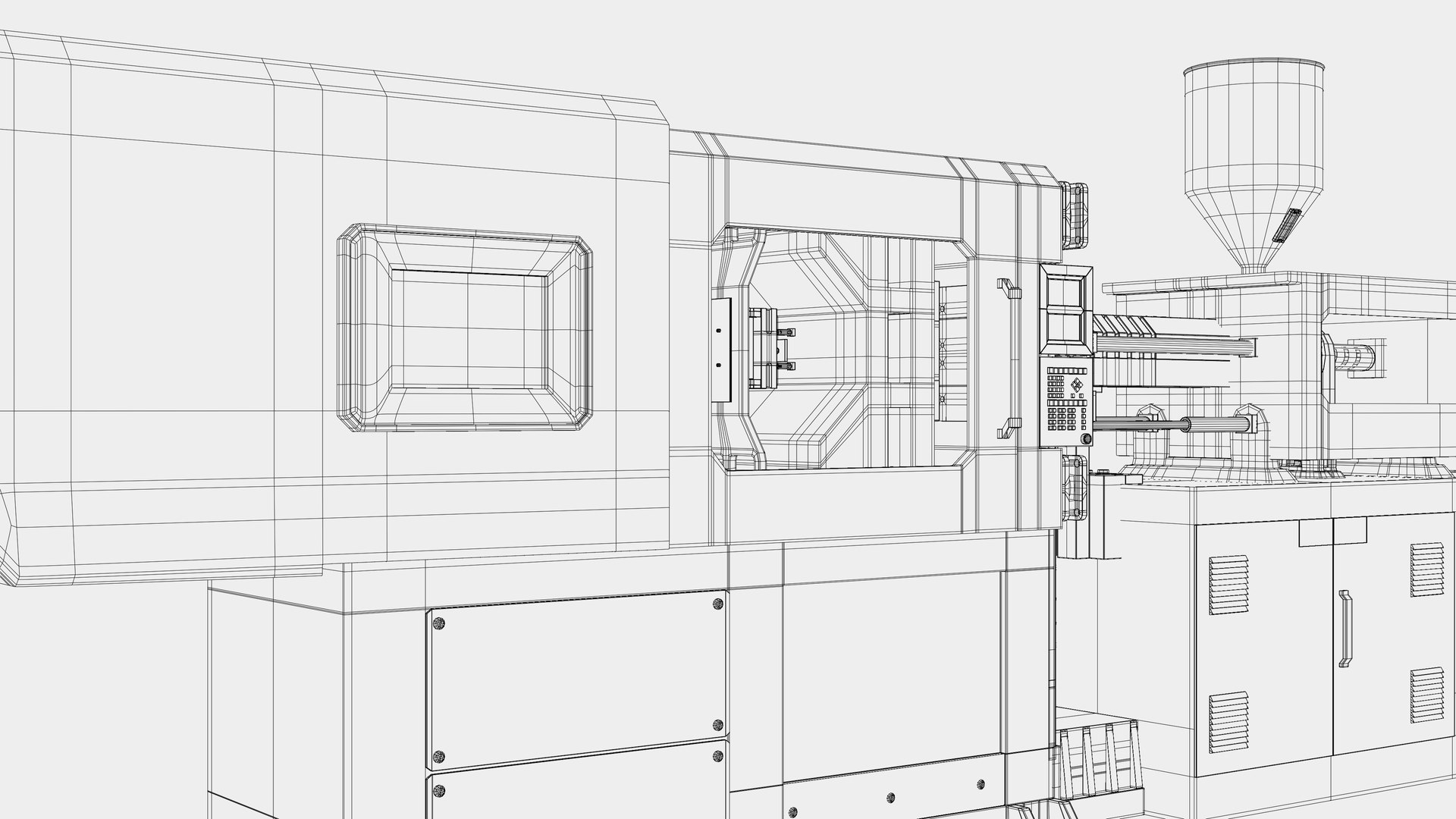 3D CNC Plastic Injection Molding Machine ready for animation ...