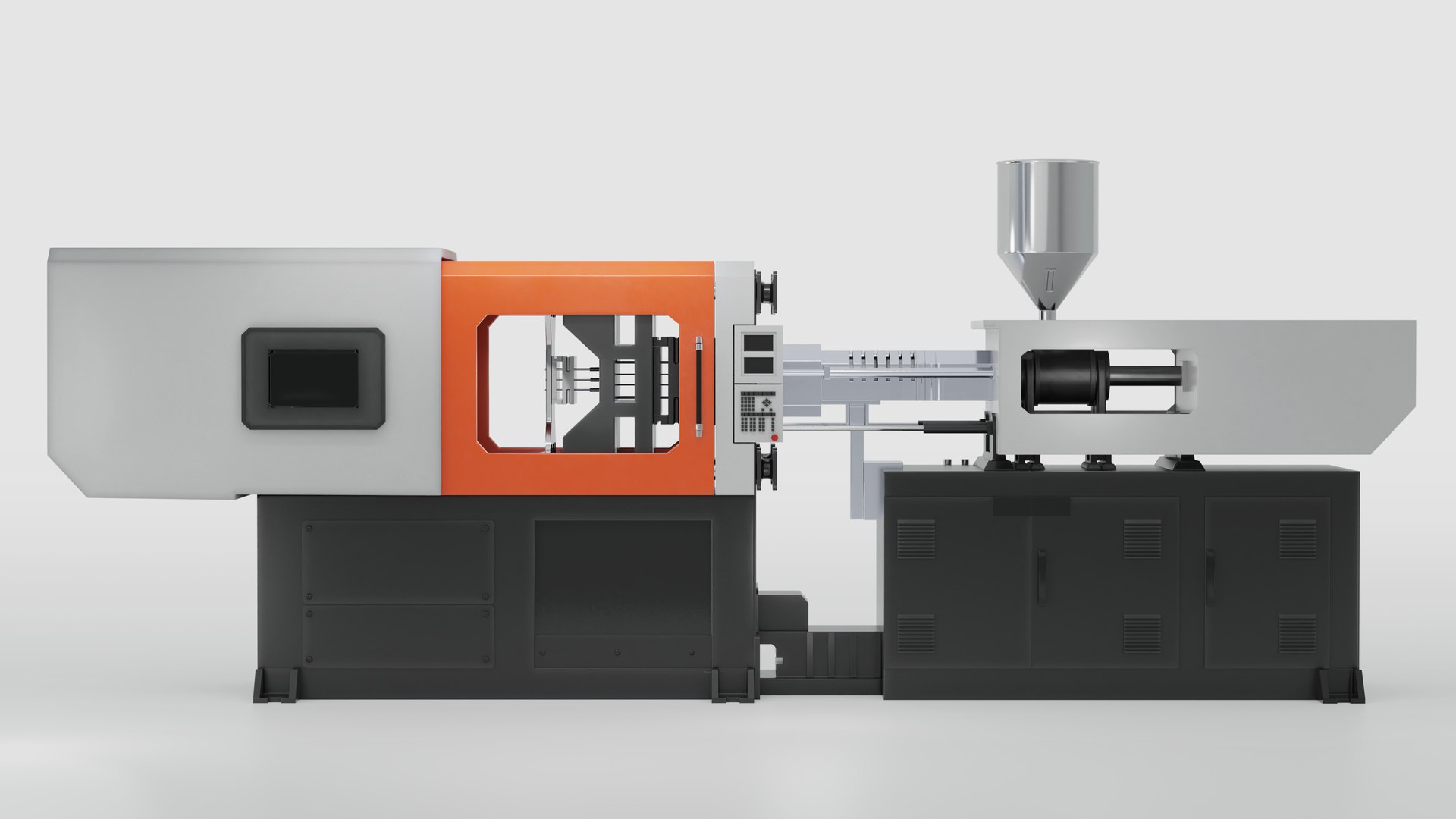 3D CNC Plastic Injection Molding Machine ready for animation ...