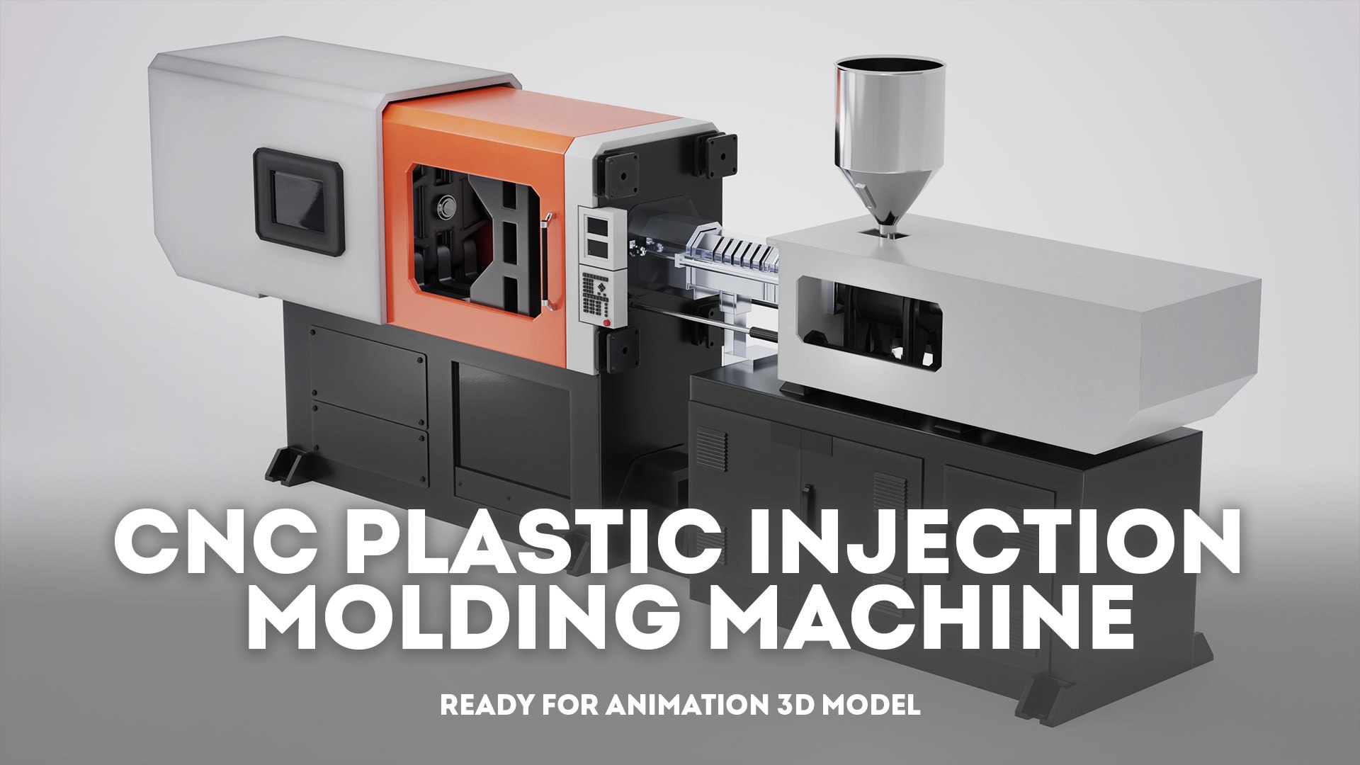 3D CNC Plastic Injection Molding Machine ready for animation ...