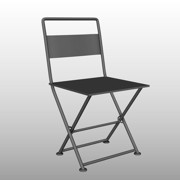 3d model folding chair