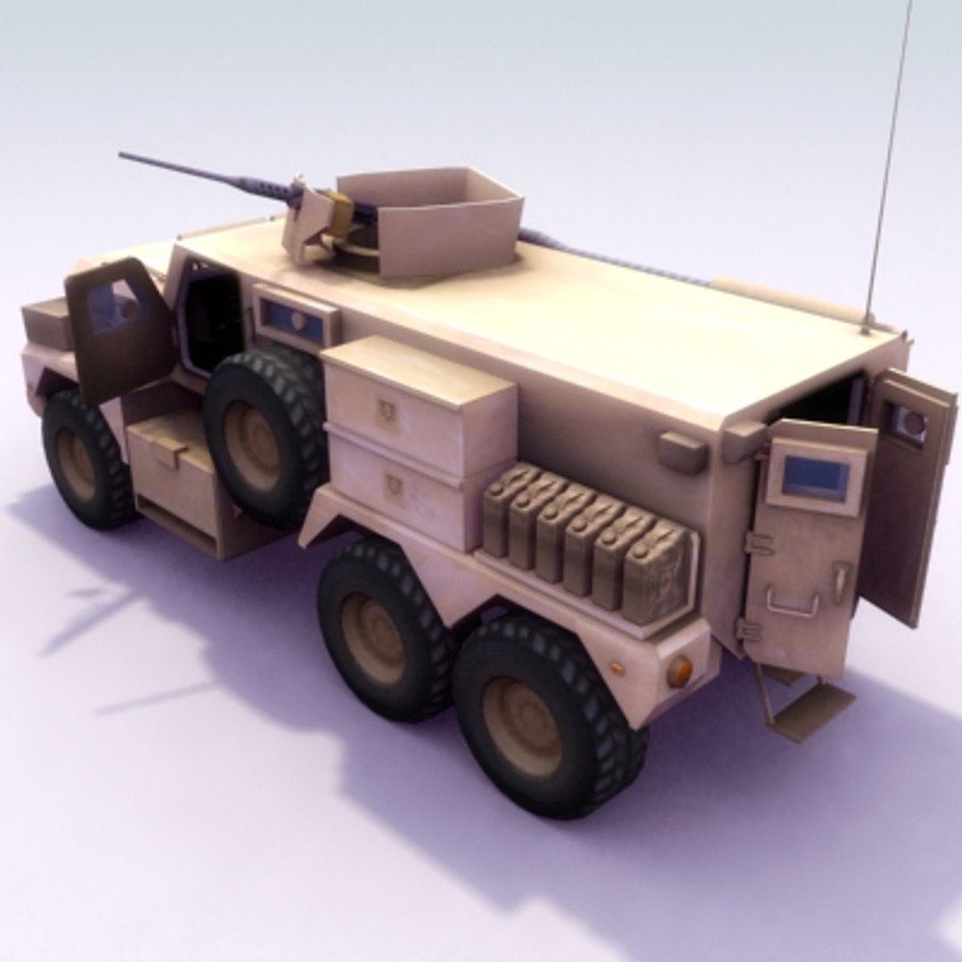 Cougar 6x6 Jerrv Truck 3d Model