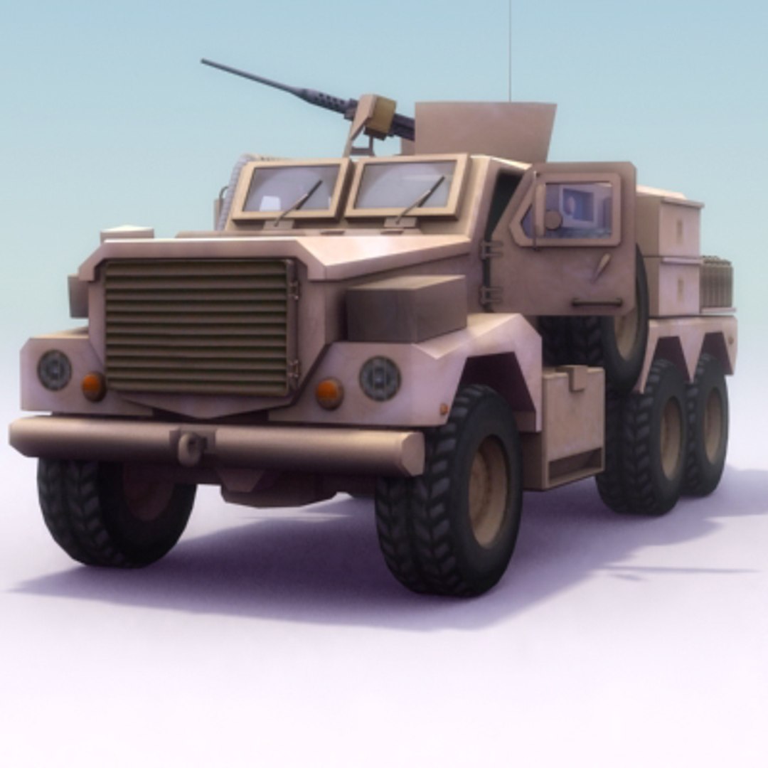 Cougar 6x6 Jerrv Truck 3d Model