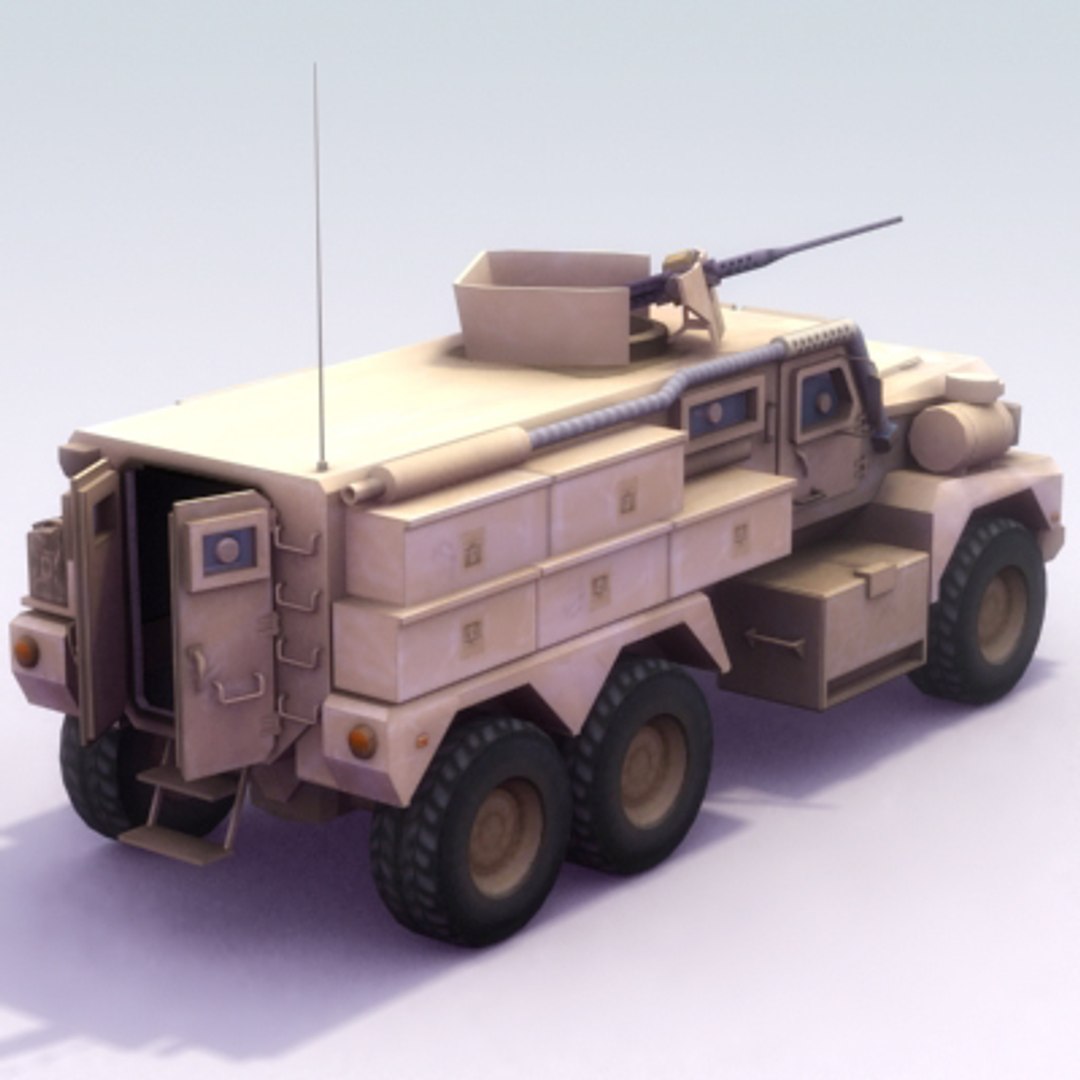 Cougar 6x6 Jerrv Truck 3d Model