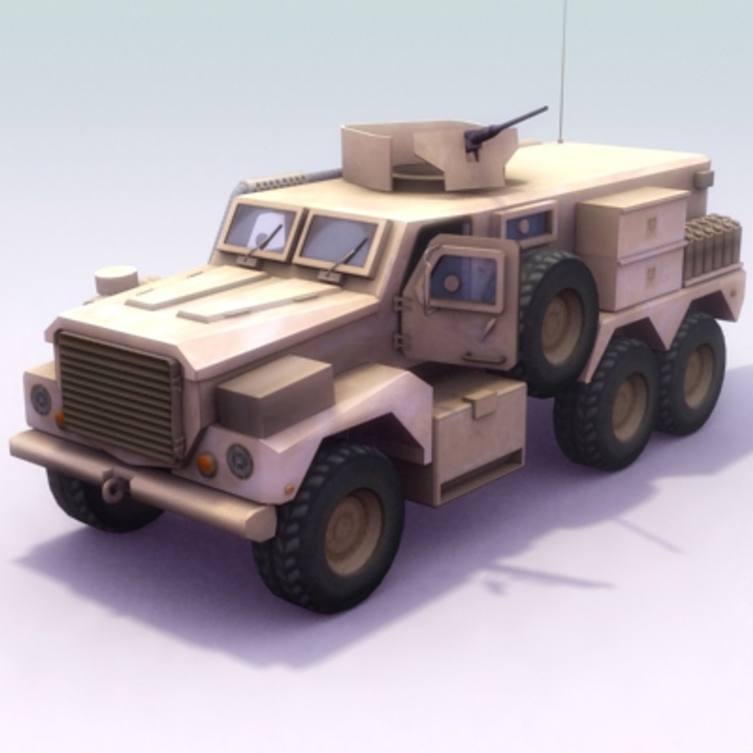 Cougar 6x6 Jerrv Truck 3d Model