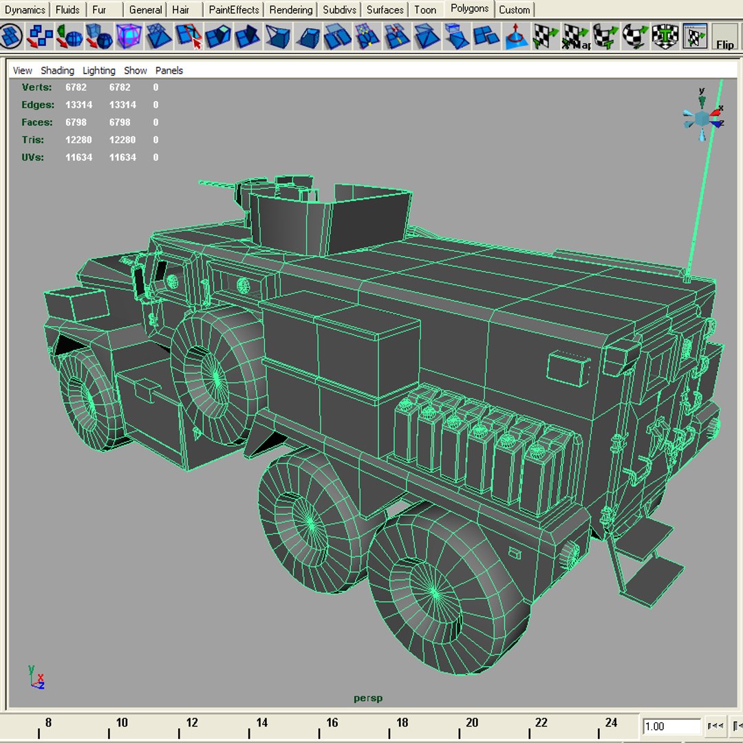 Cougar 6x6 Jerrv Truck 3d Model