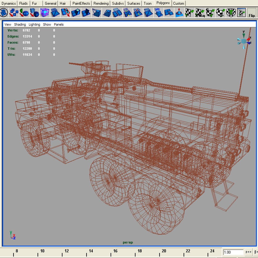 Cougar 6x6 Jerrv Truck 3d Model